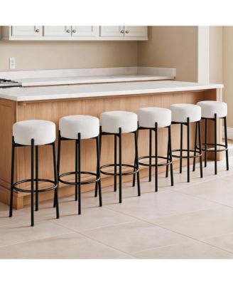 Click here for Homfan Counter Height Bar Stool Set With Faux Fur... prices