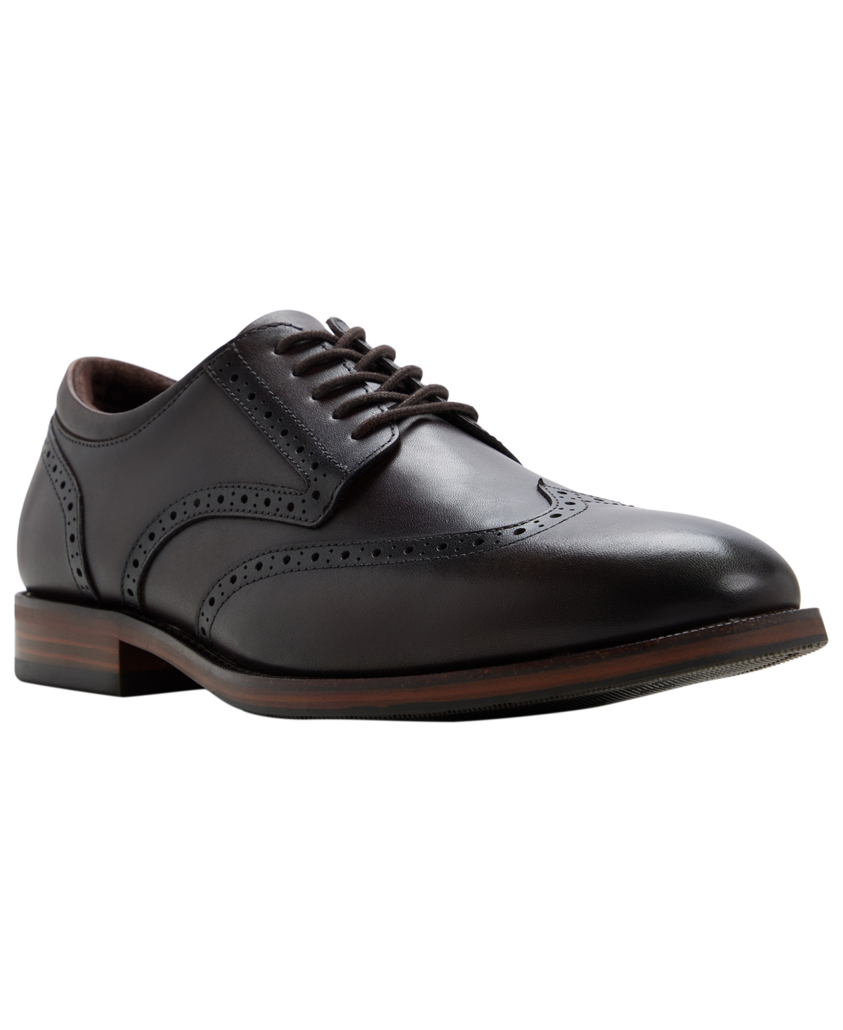 Click here for Aldo Mens Harington Round-Toe Shoes - Dark Brown prices