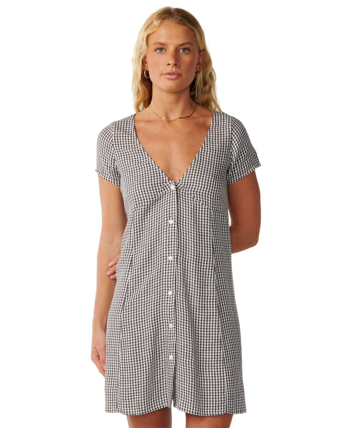 Click here for Rip Curl Womens Vibe Surf V-Neck Button-Up A-Line... prices