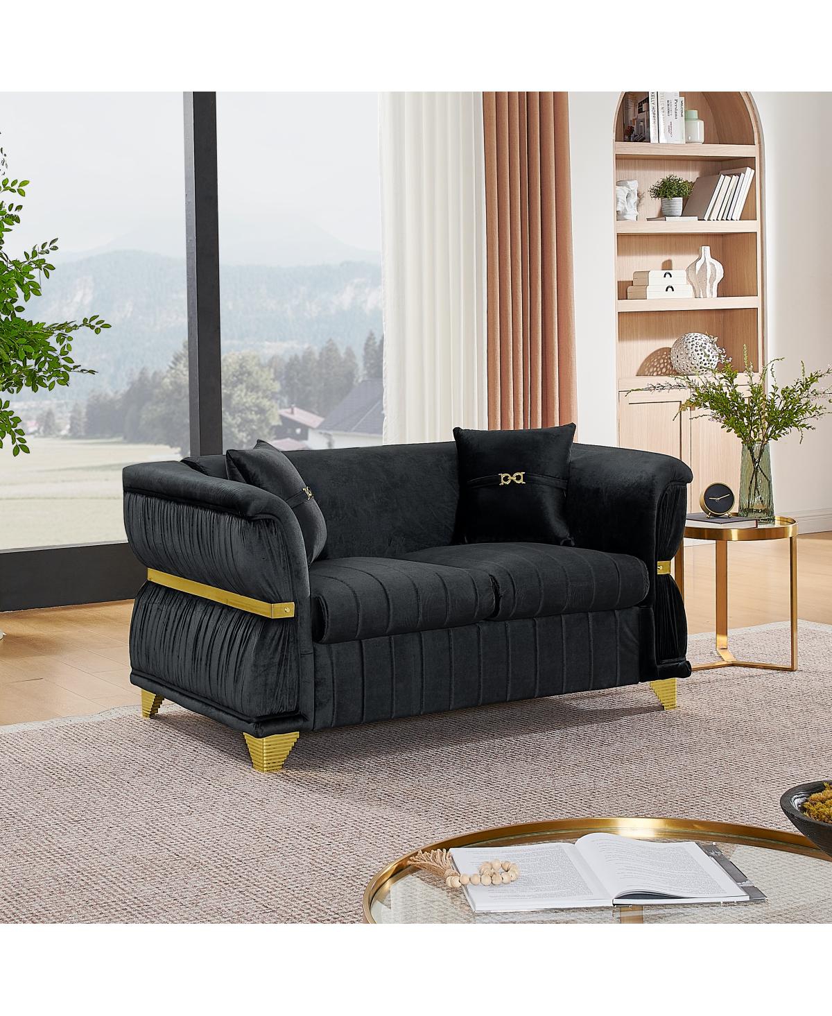 Click here for Streamdale Furniture Modern Velvet Loveseat Sofa w... prices