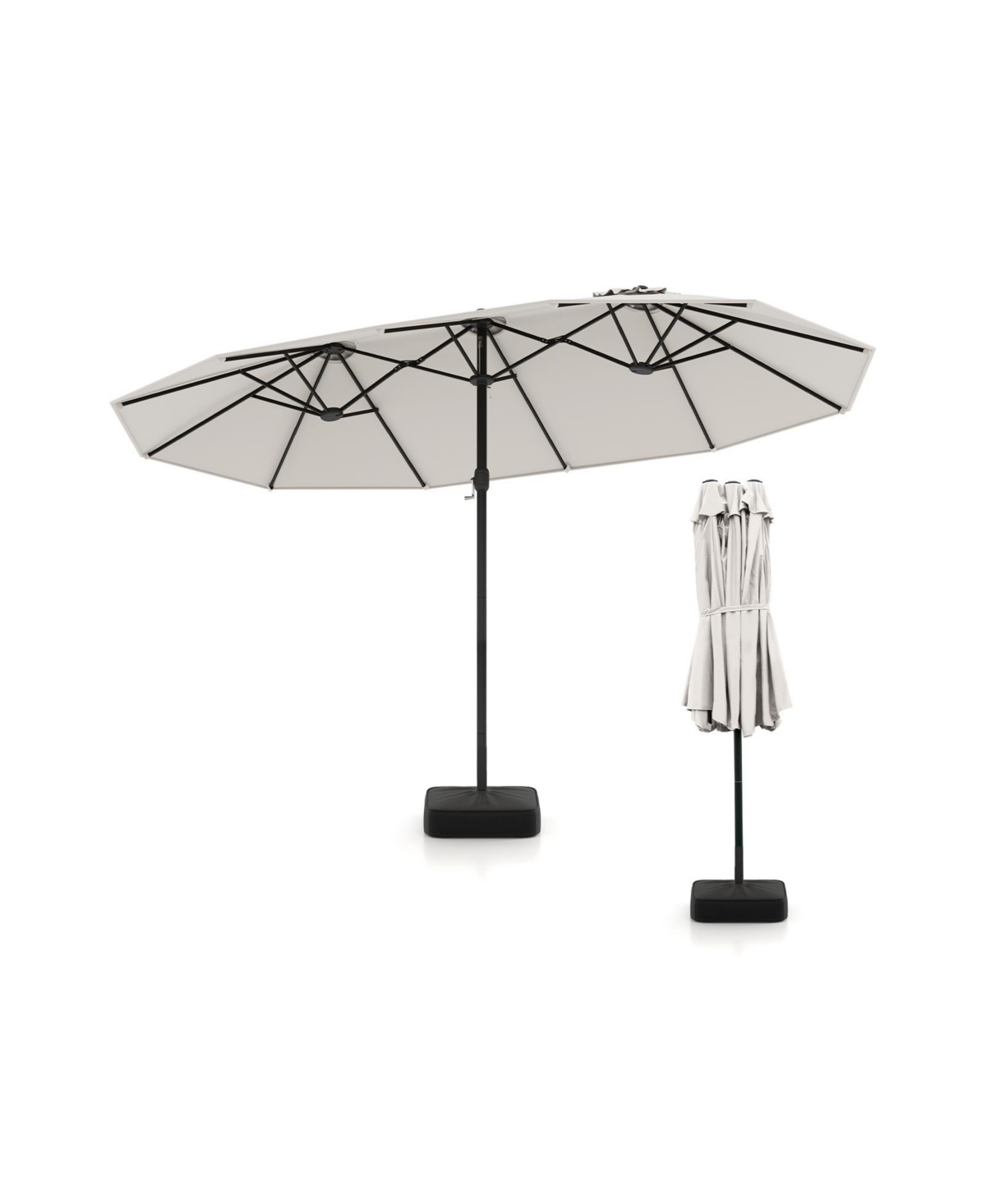 Click here for Sugift 15 feet Double-Sided Twin Patio Umbrella wi... prices