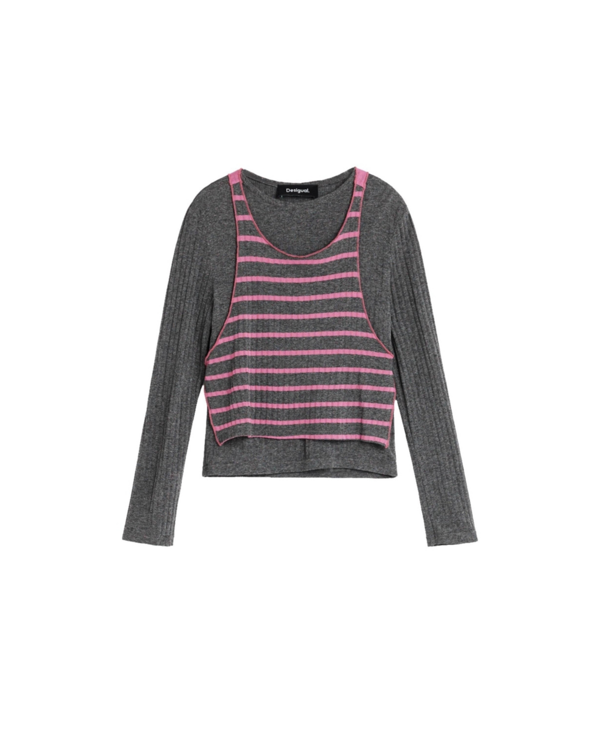 Click here for Desigual Girlss (3-14) Combined striped T-shirt prices