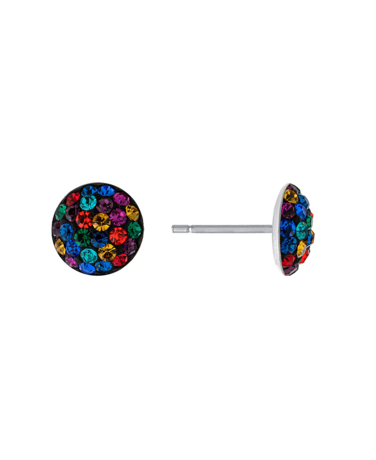 Click here for Macys 9mm Crystal Half Ball Stud Earrings - Multi prices