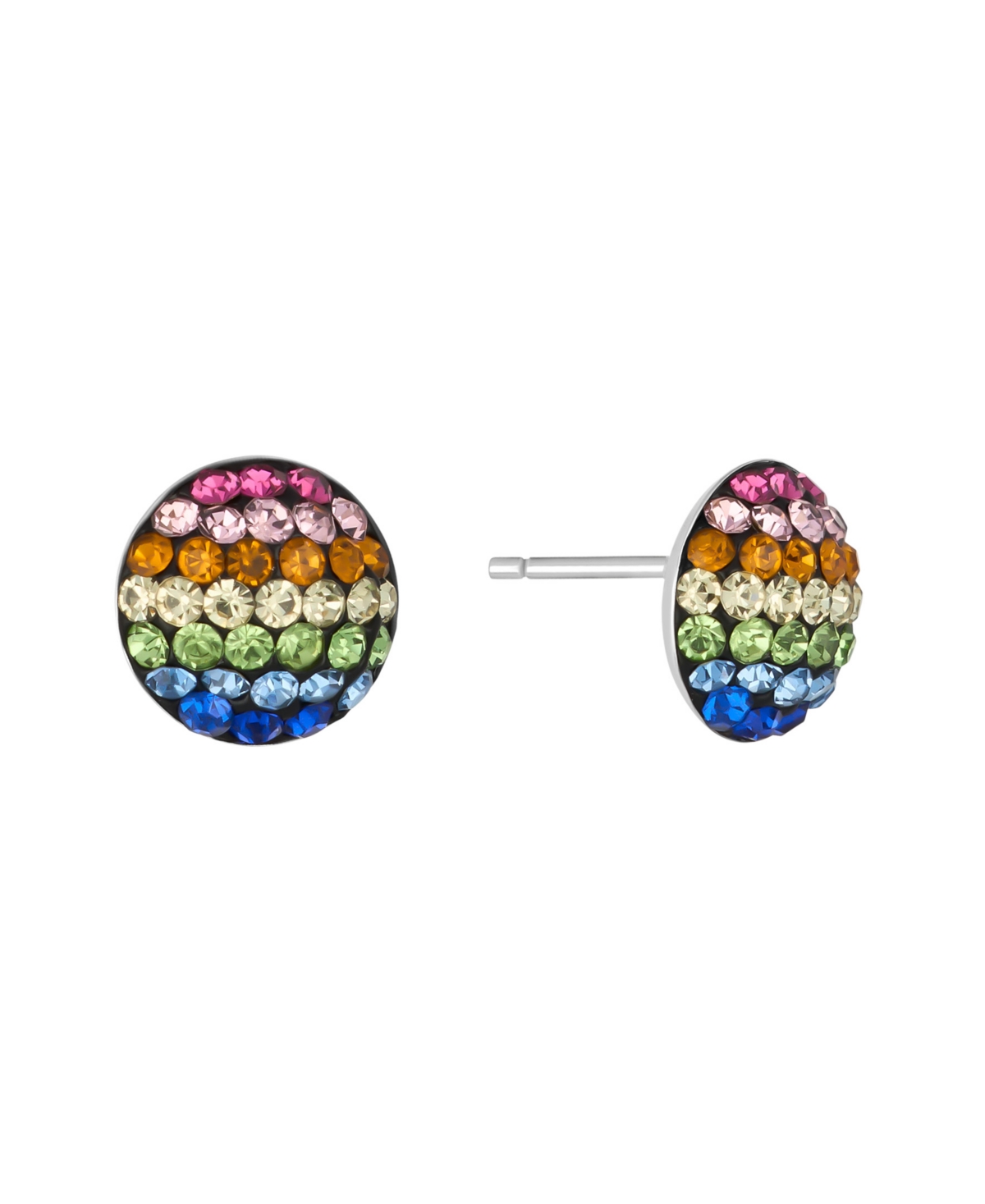 Click here for Macys 9mm Crystal Half Ball Stud Earrings - Rainbo... prices