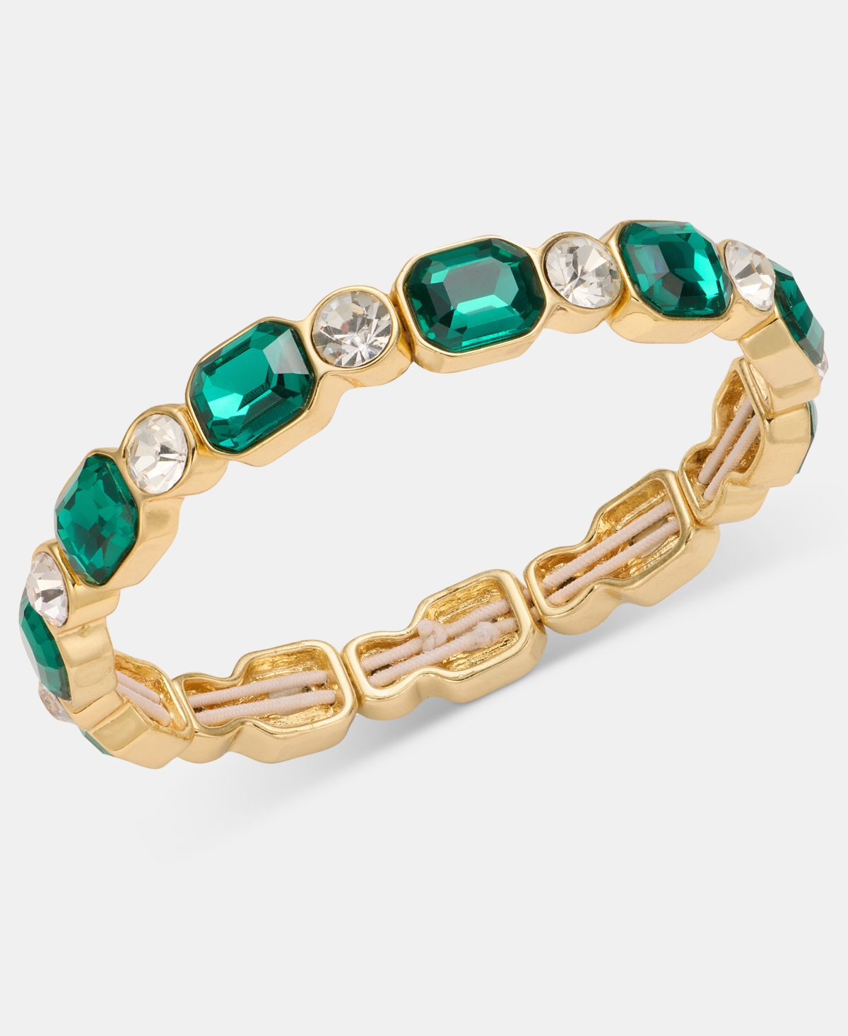 Click here for Anne Klein Crystal Stretch Bracelet - Green prices