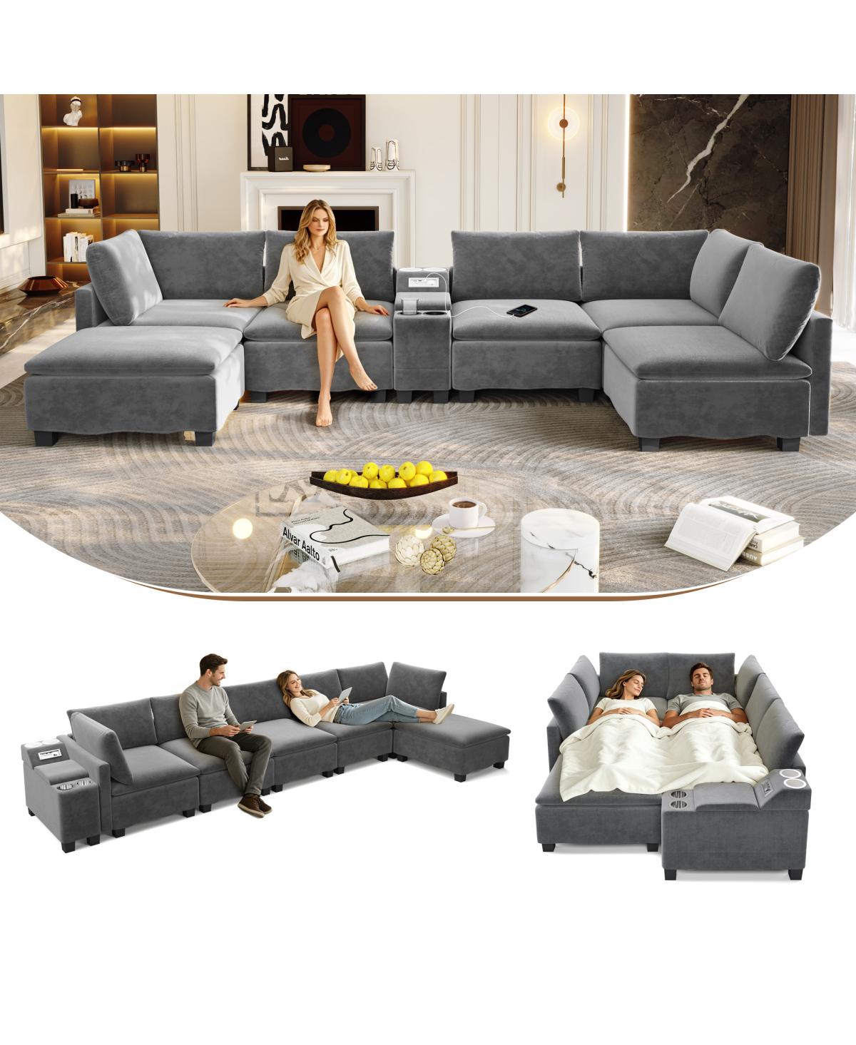 Click here for Streamdale Furniture 121.2 Modular U-Shaped Cloud... prices