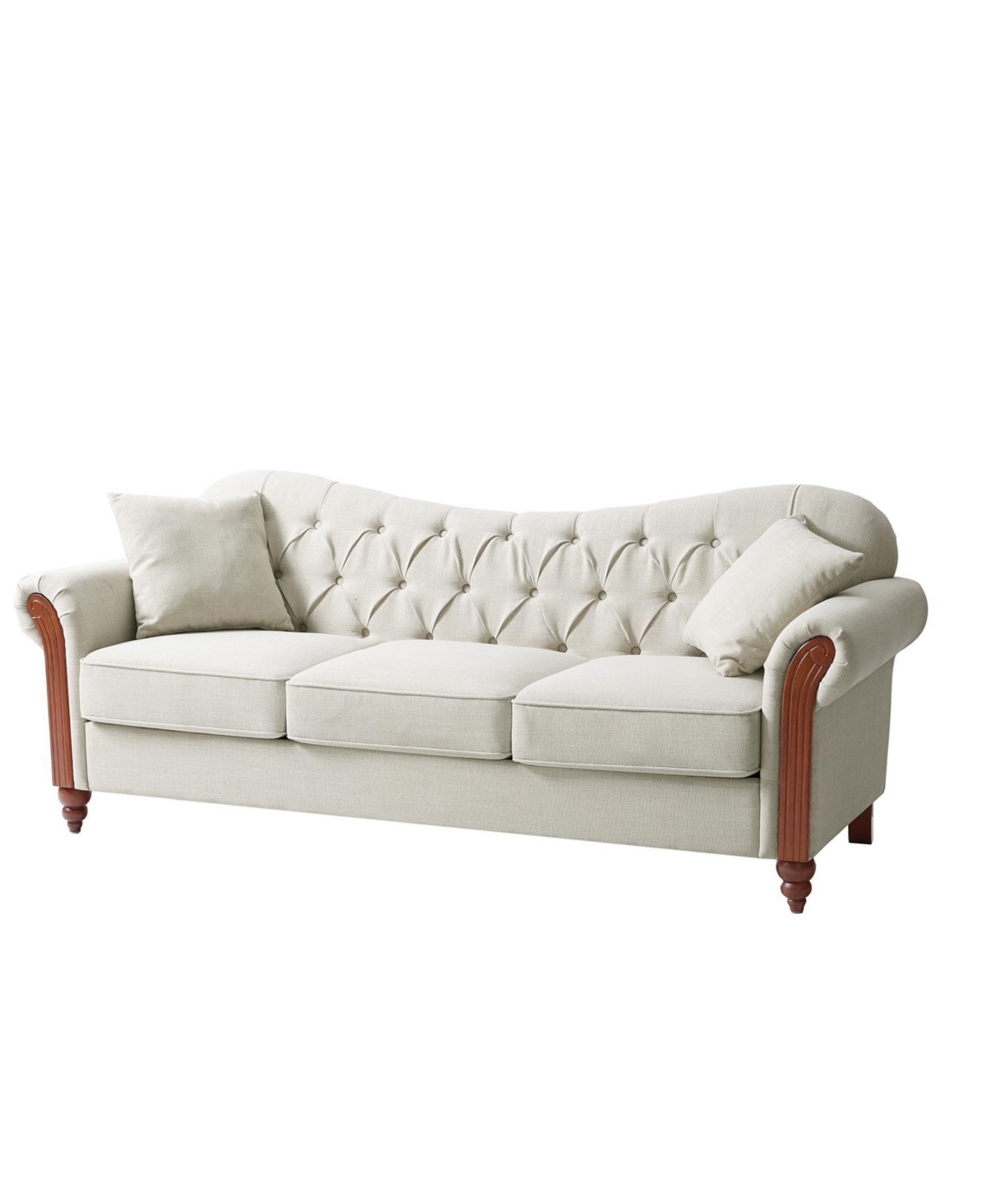Click here for Hulala Home Mario Traditional 83Wide Tufted Sofa w... prices