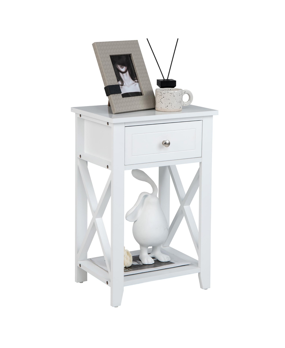 Click here for Costway Nightstand Sofa Side End Table Drawer and... prices