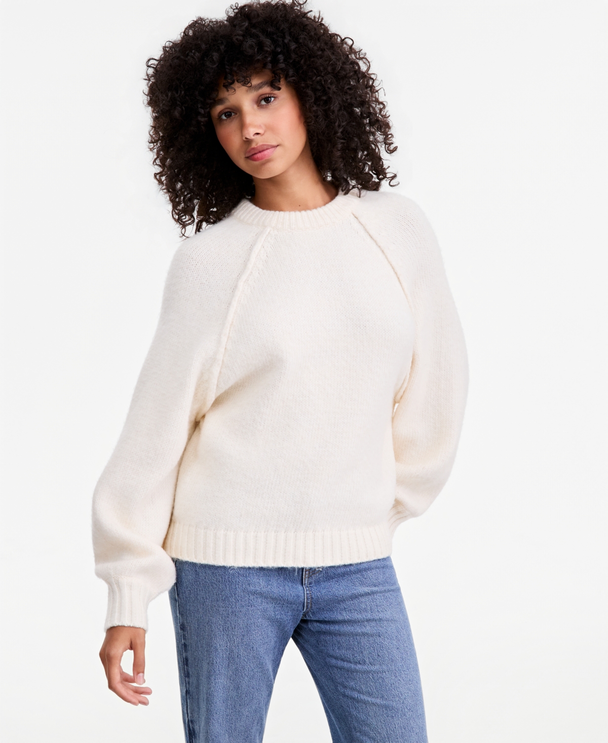 Click here for And Now This Womens Raglan Slouchy Crew Sweater  M... prices