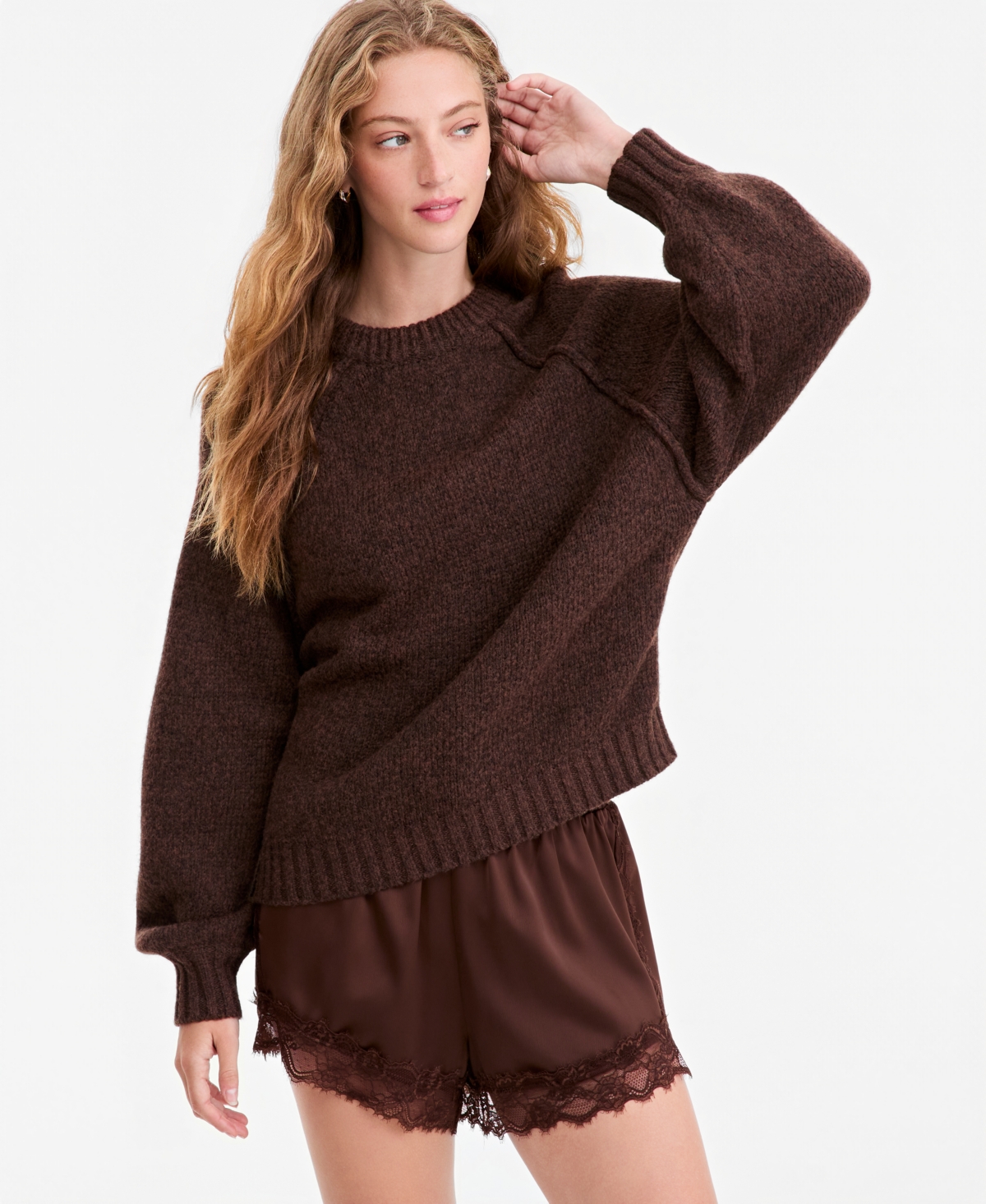 Click here for And Now This Petite Slouchy Pullover Oversized Swe... prices
