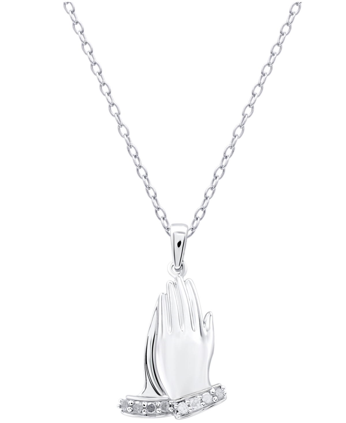 Click here for Diamond Praying Hands 18 Pendant Necklace (1/10 ct... prices