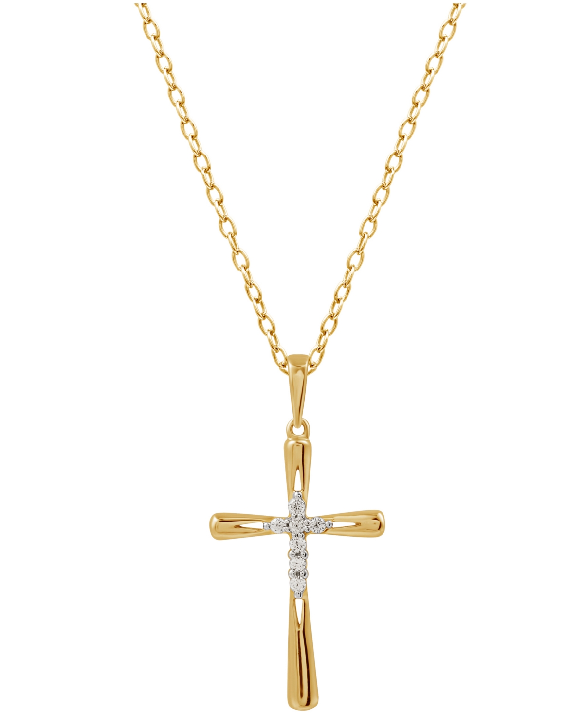 Click here for Diamond Cross 18 Pendant Necklace (1/10 ct. t.w.)... prices