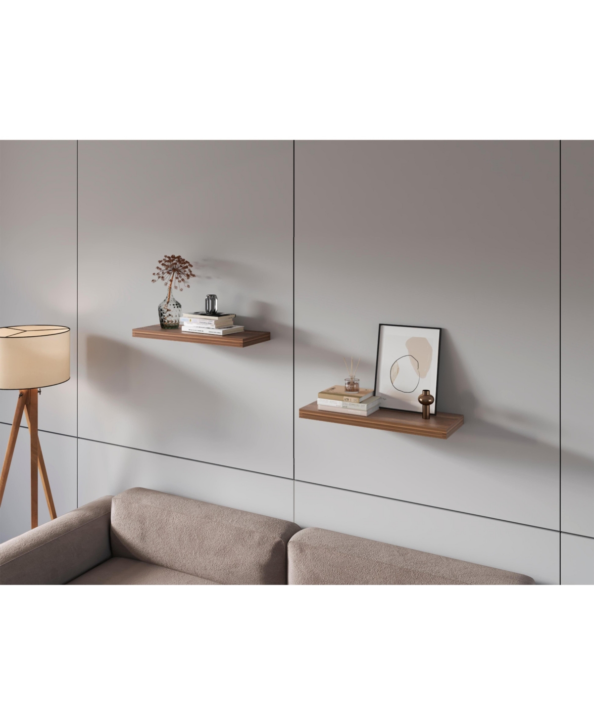 Click here for Fm Furniture Iva Floating Shelf in Melamine x2 - W... prices