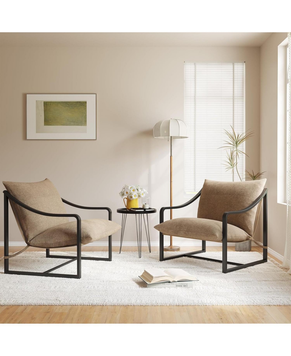 Click here for gaomon Set of 2 Modern Accent Chairs  Sturdy Metal... prices