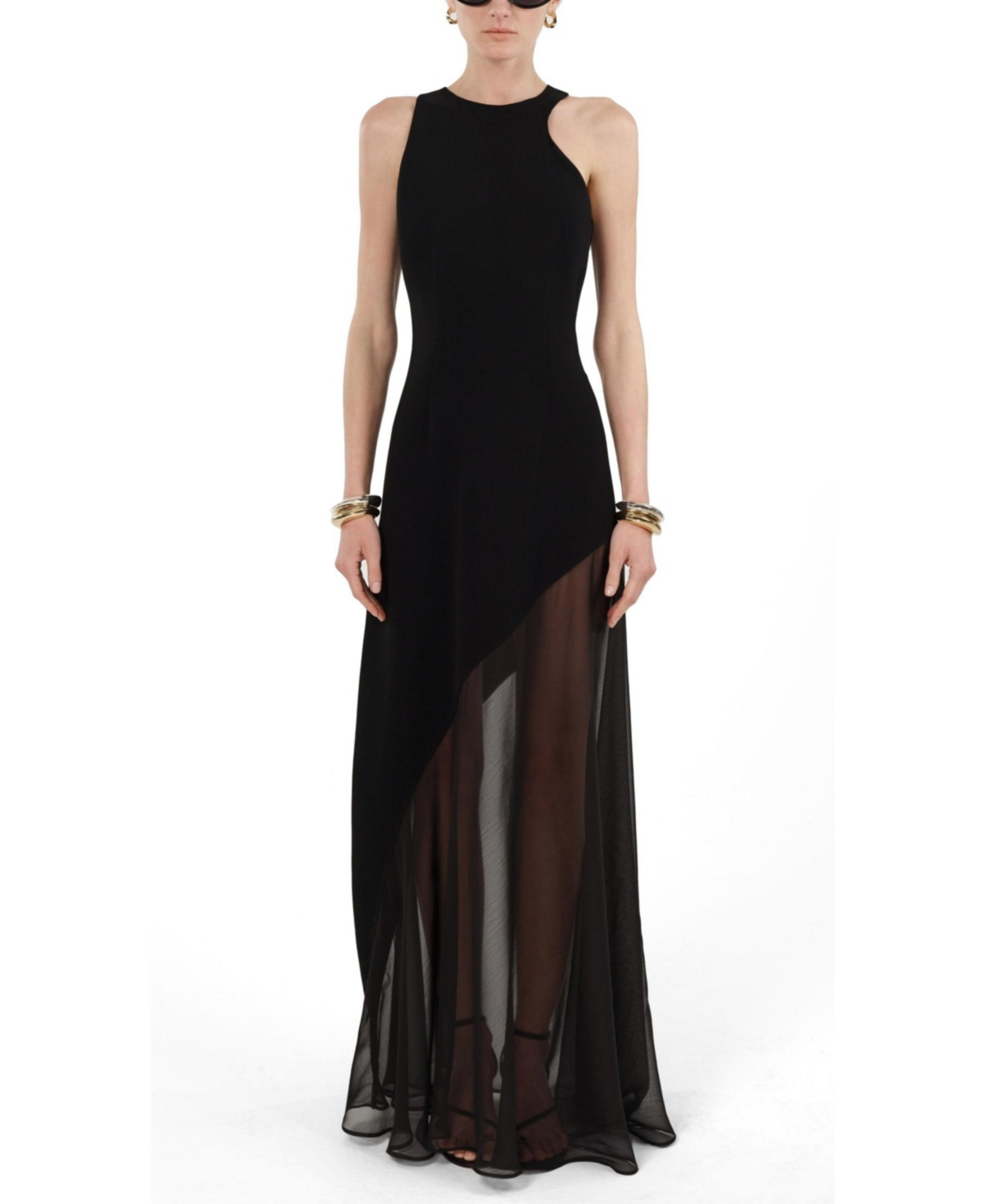 Click here for Nocturne Womens Sheer Detail Maxi Dress - Black prices