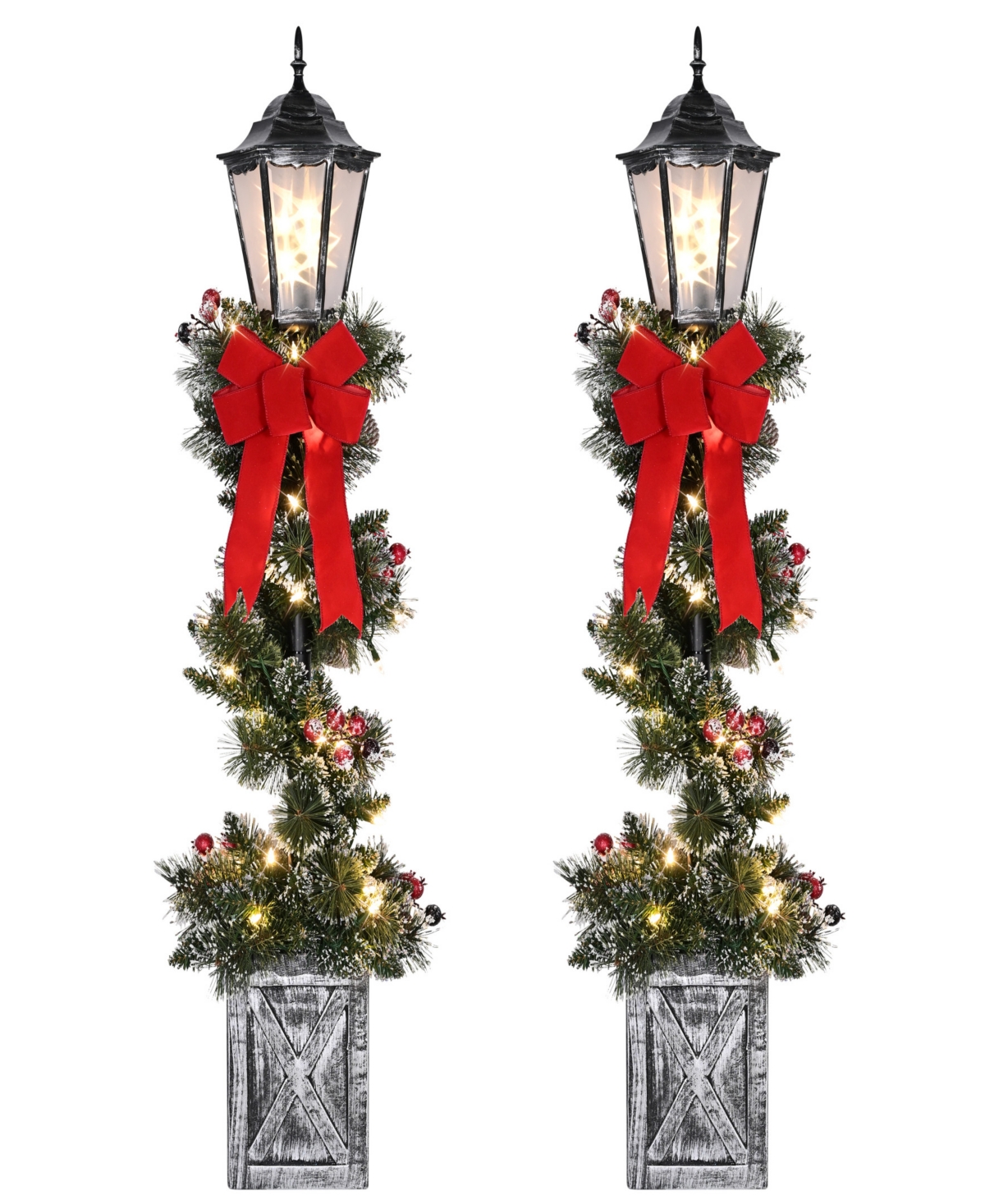 Click here for Puleo International Set of 2 Pre-Lit 4-Foot Froste... prices