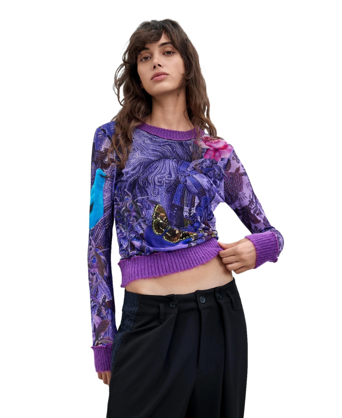 Click here for Desigual Womens Printed T-shirt M. C. Lacroix - Pu... prices