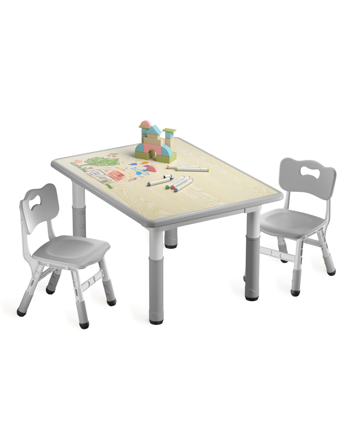 Click here for Kinder King Kids Height-Adjustable Table and 2 Cha... prices