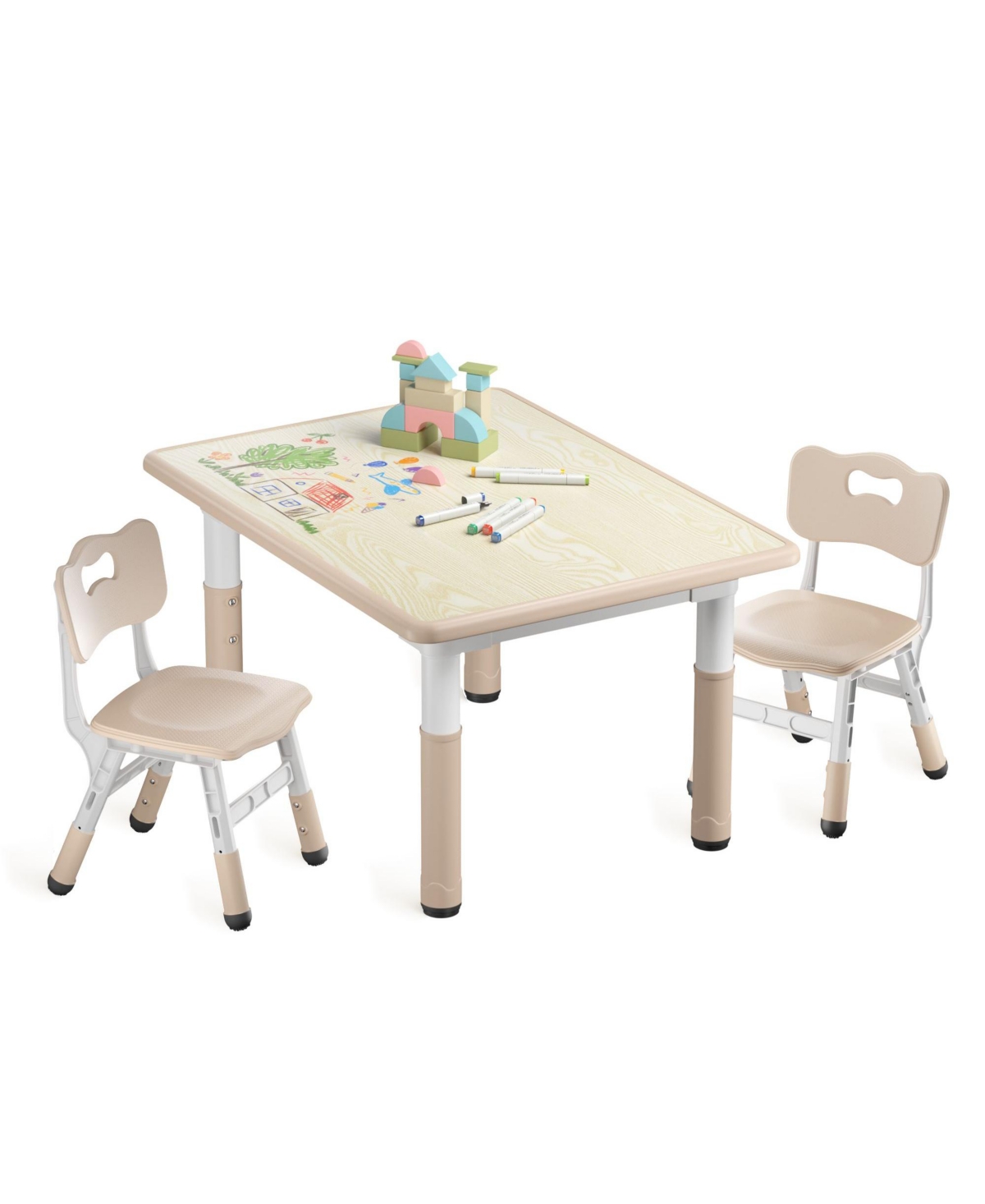 Click here for Kinder King Kids Height-Adjustable Table and 2 Cha... prices