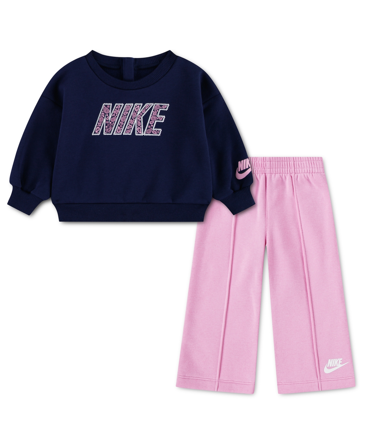 Click here for Nike Baby Girls Retro Remix Sweatshirt and Wide-Le... prices