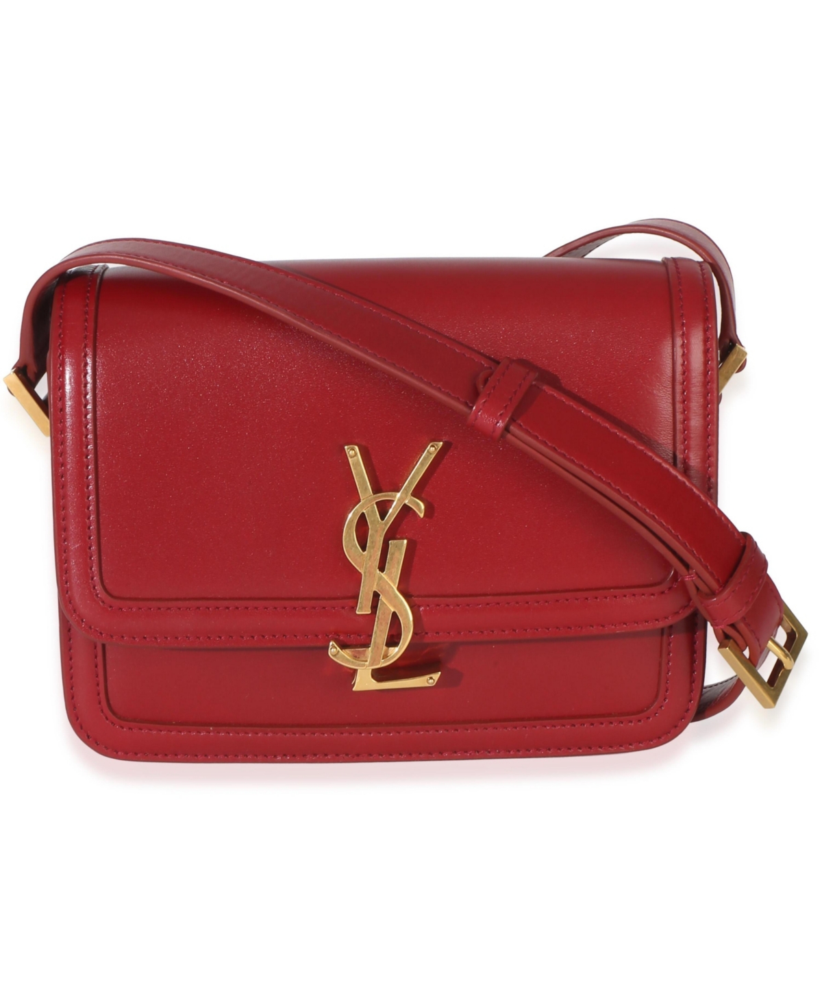 Click here for Pre-Owned Saint Laurent Red Smooth Calfskin Monogr... prices