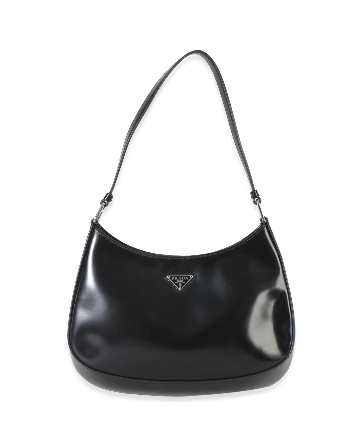 Click here for Pre-Owned Prada Black Spazzolato Cleo Bag - Black prices