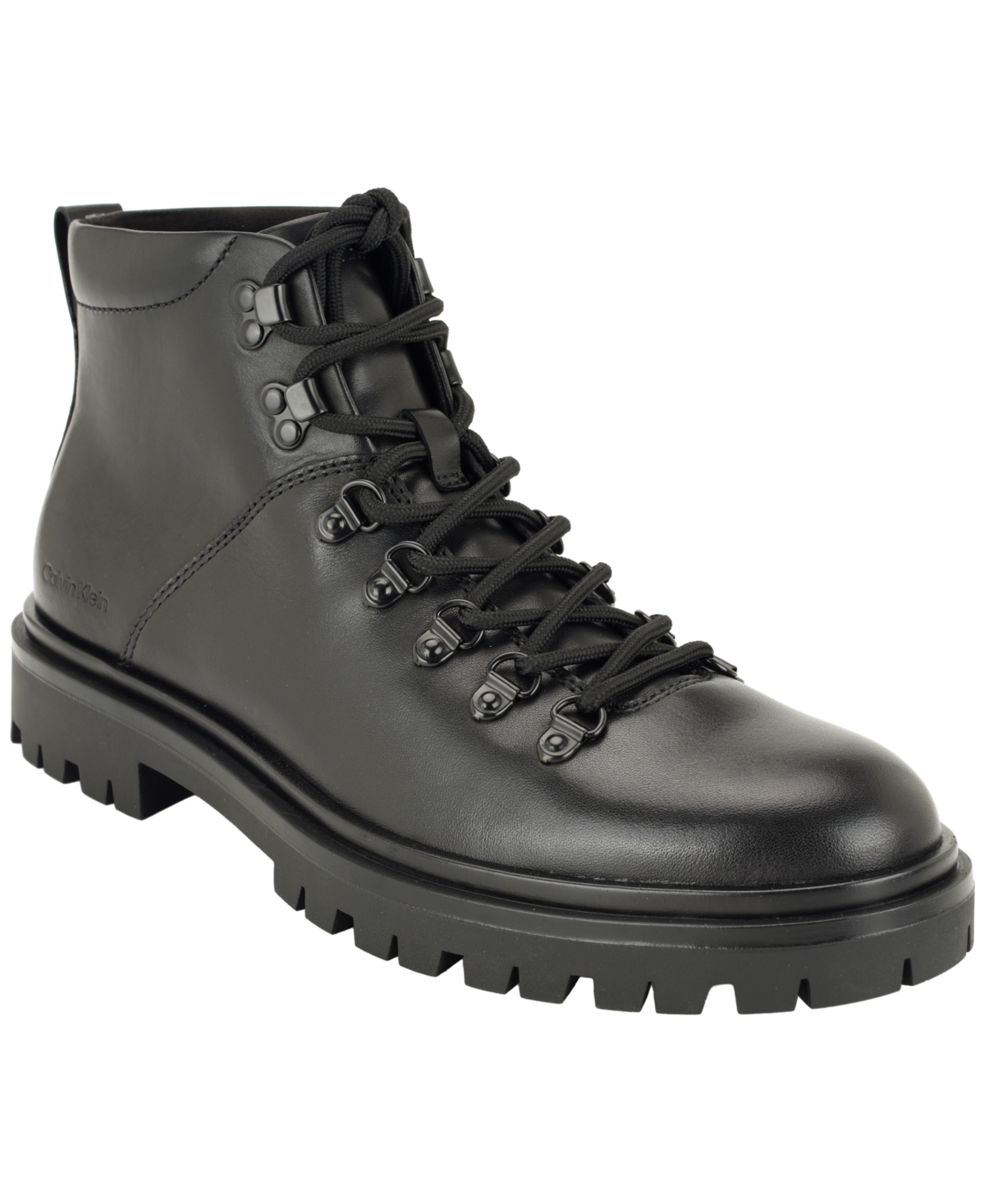 Click here for Calvin Klein Mens Biorgen Round-Toe Boots - Black prices