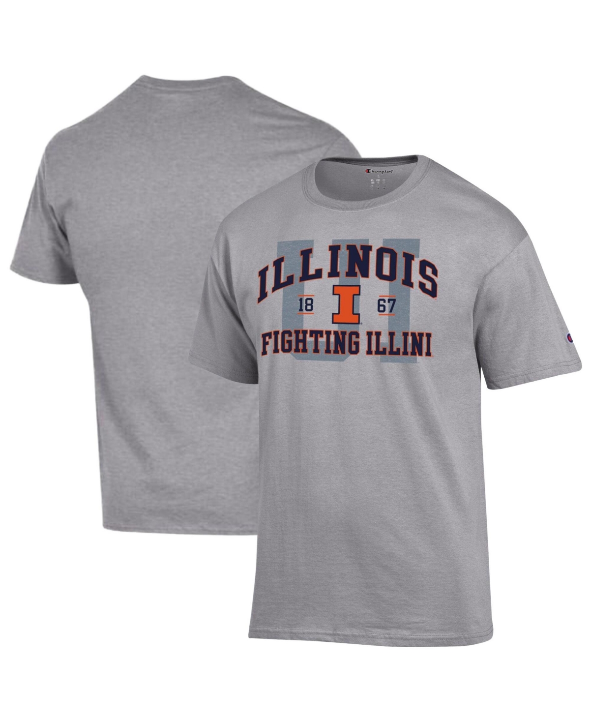 Click here for Champion Mens Heather Gray Illinois Fighting Illin... prices
