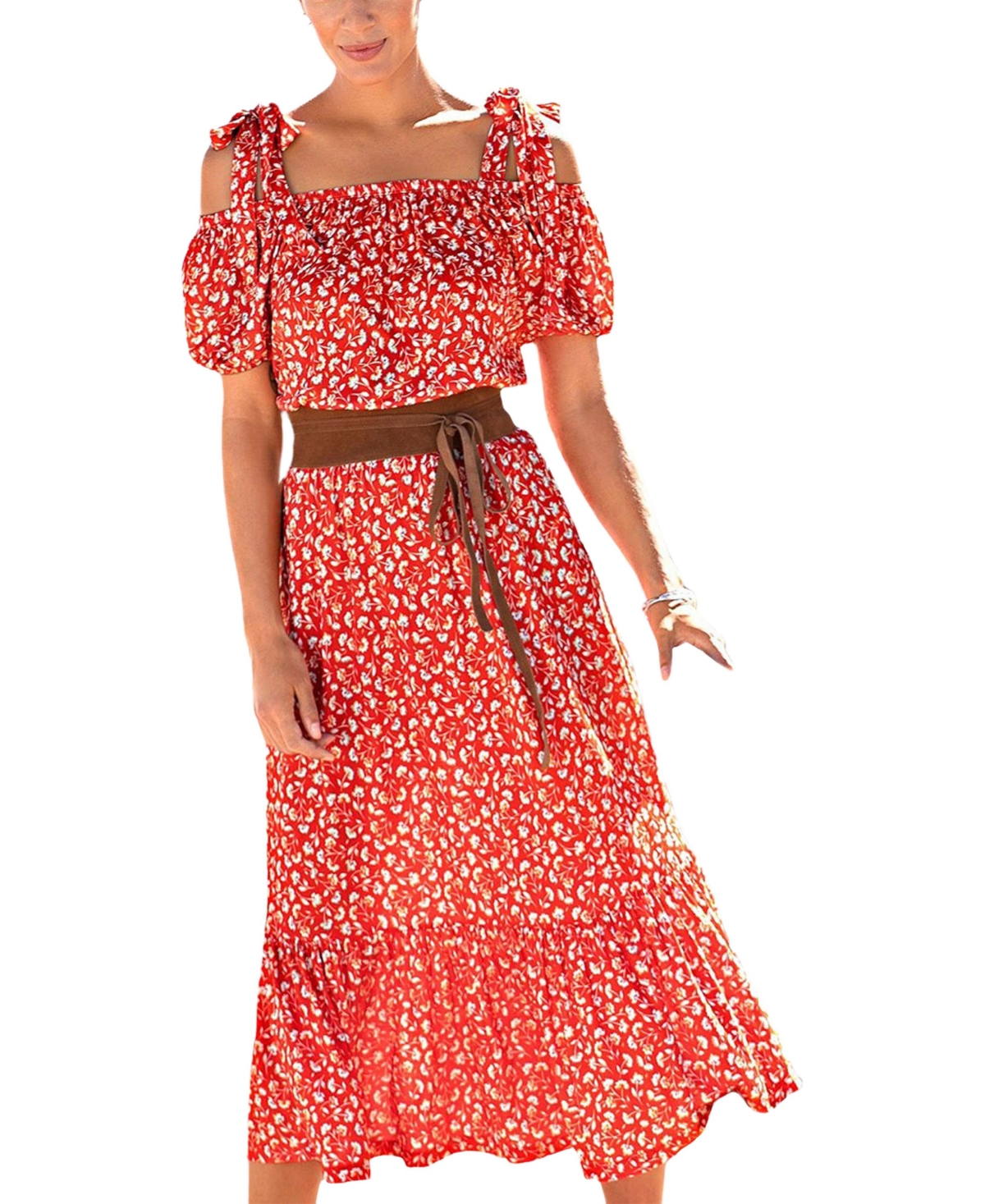 Click here for Lascana Womens Floral Pattern Dress - Red printed prices