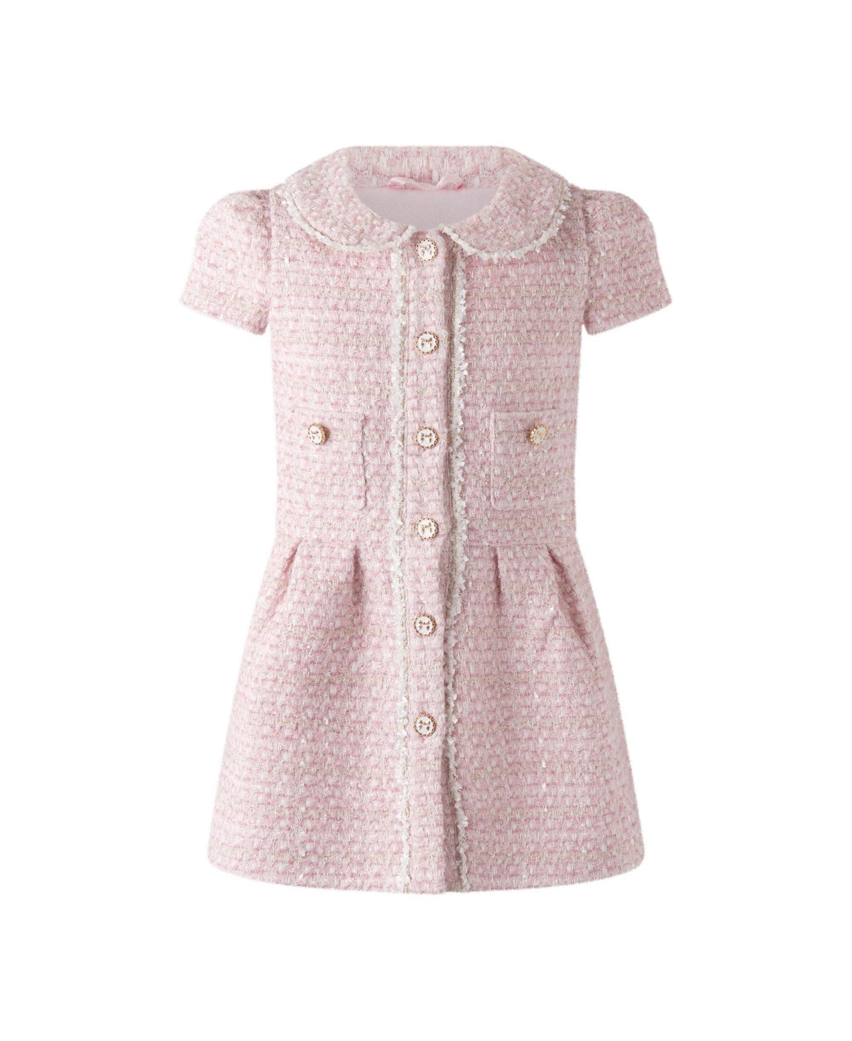 Click here for Rachel Riley Girls 2T-14 Tweed Dress - Pink prices