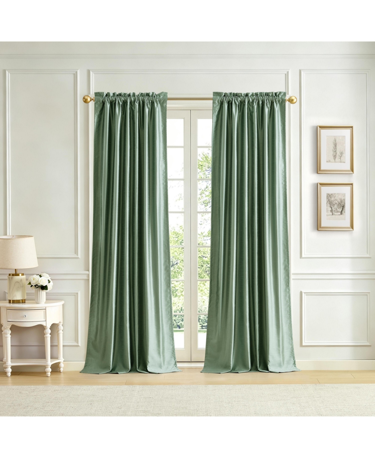 Click here for Lenox Imperial Faux Silk Blackout Back Tab/Rod Poc... prices