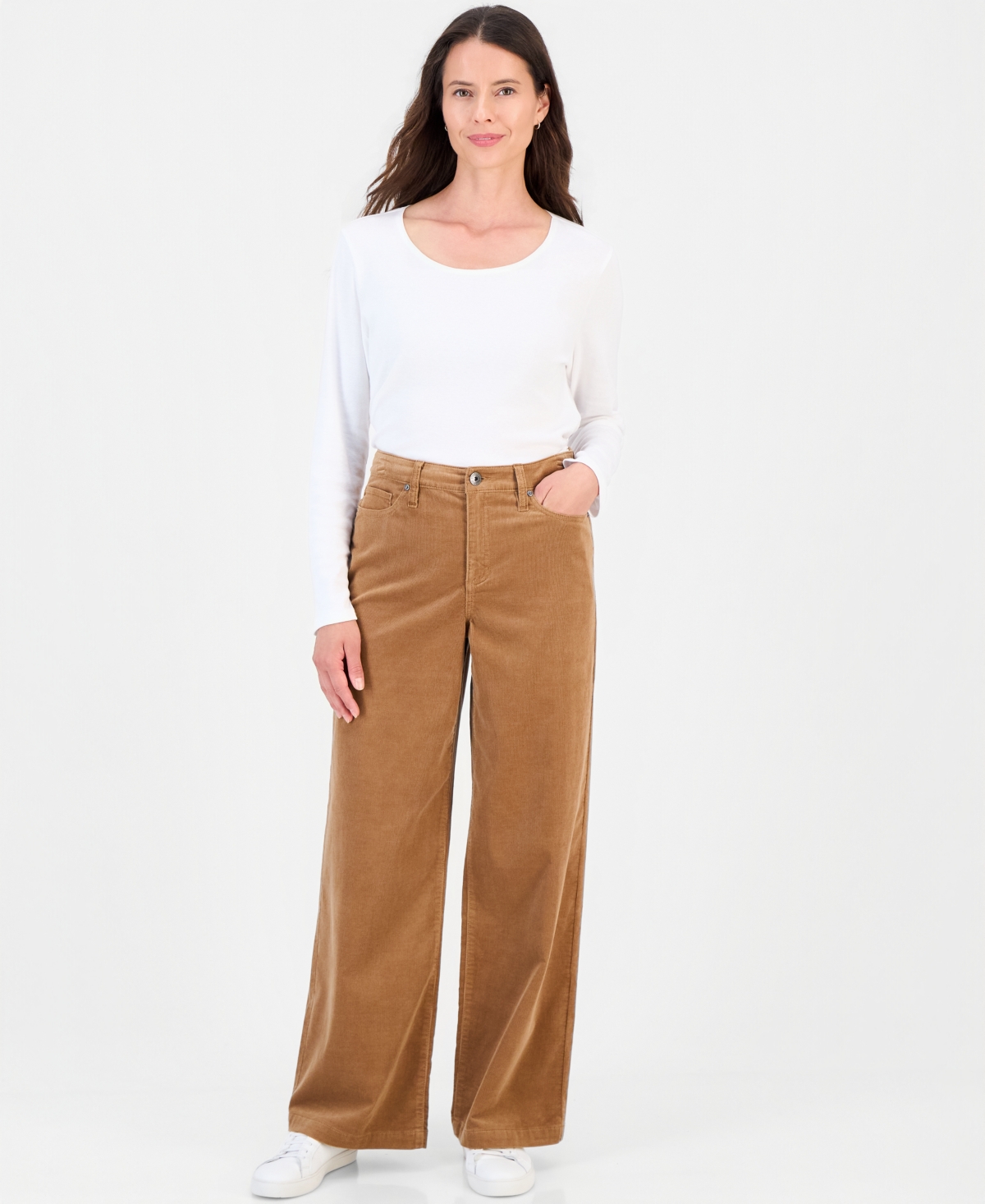 Click here for Style & Co Womens High-Rise Corduroy Wide-Leg Pant... prices
