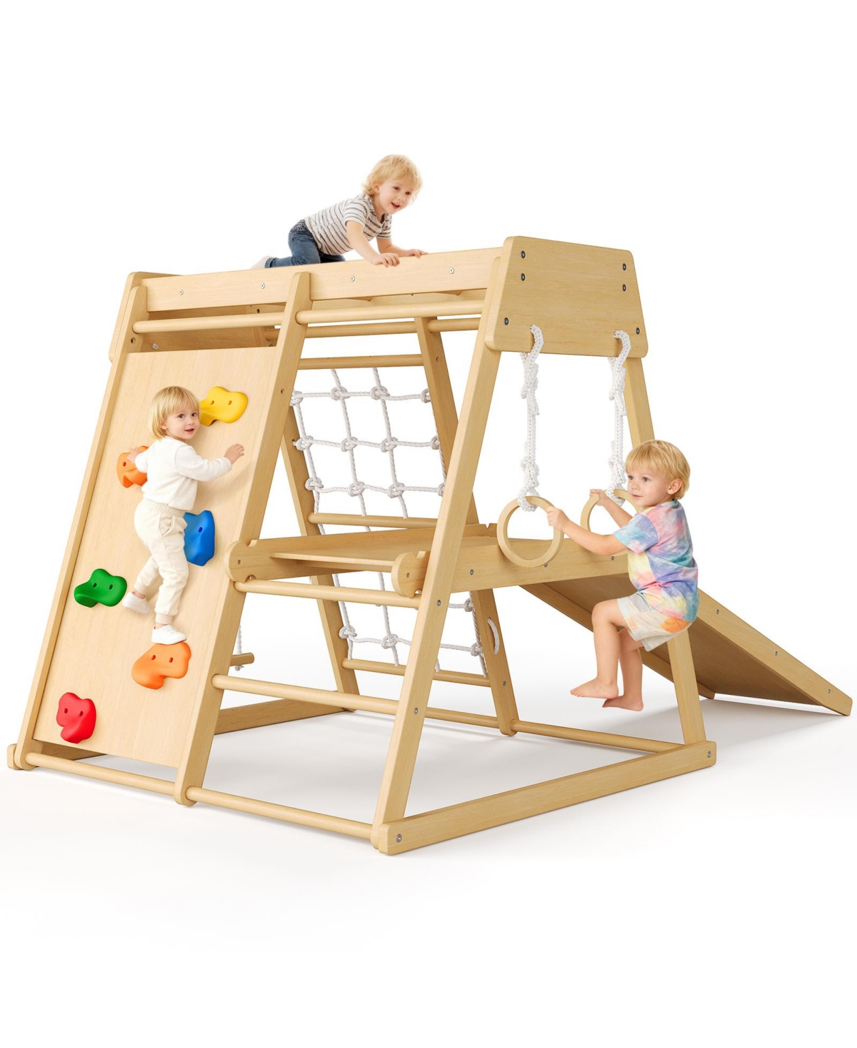 Click here for homfan 6 in 1 Wooden Indoor Jungle Gym  Wood Climb... prices