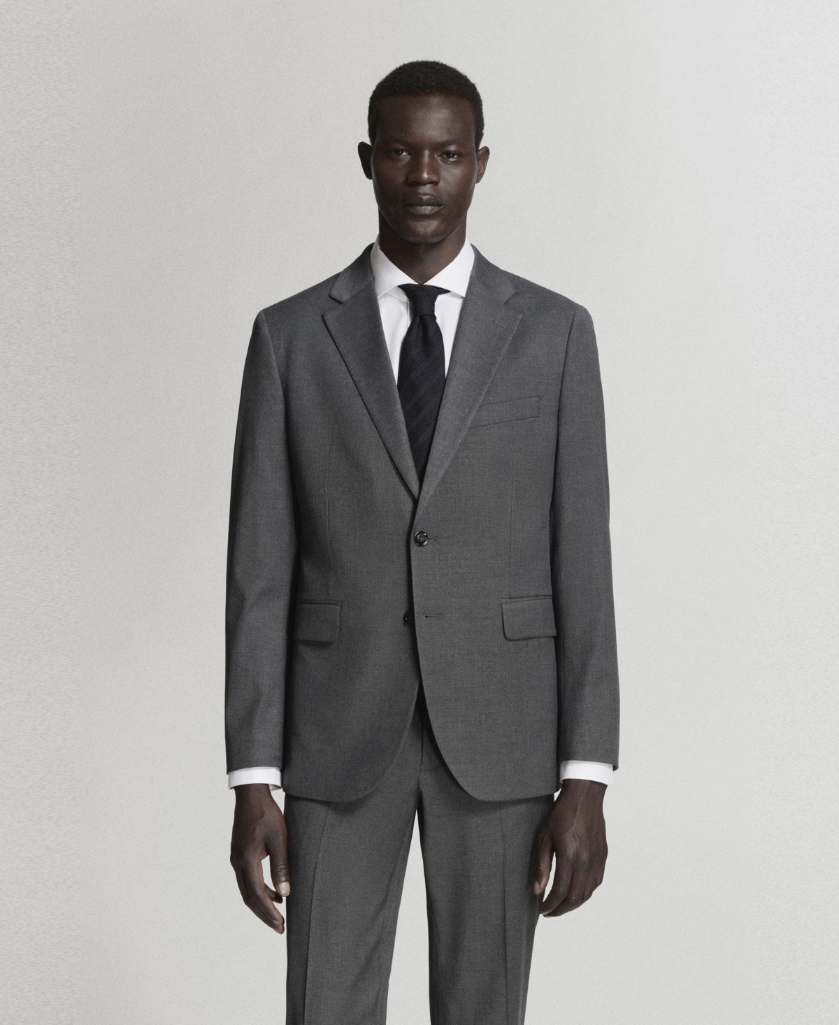 Click here for Mango Mens Milan Slim-Fit Suit Blazer - Gray prices