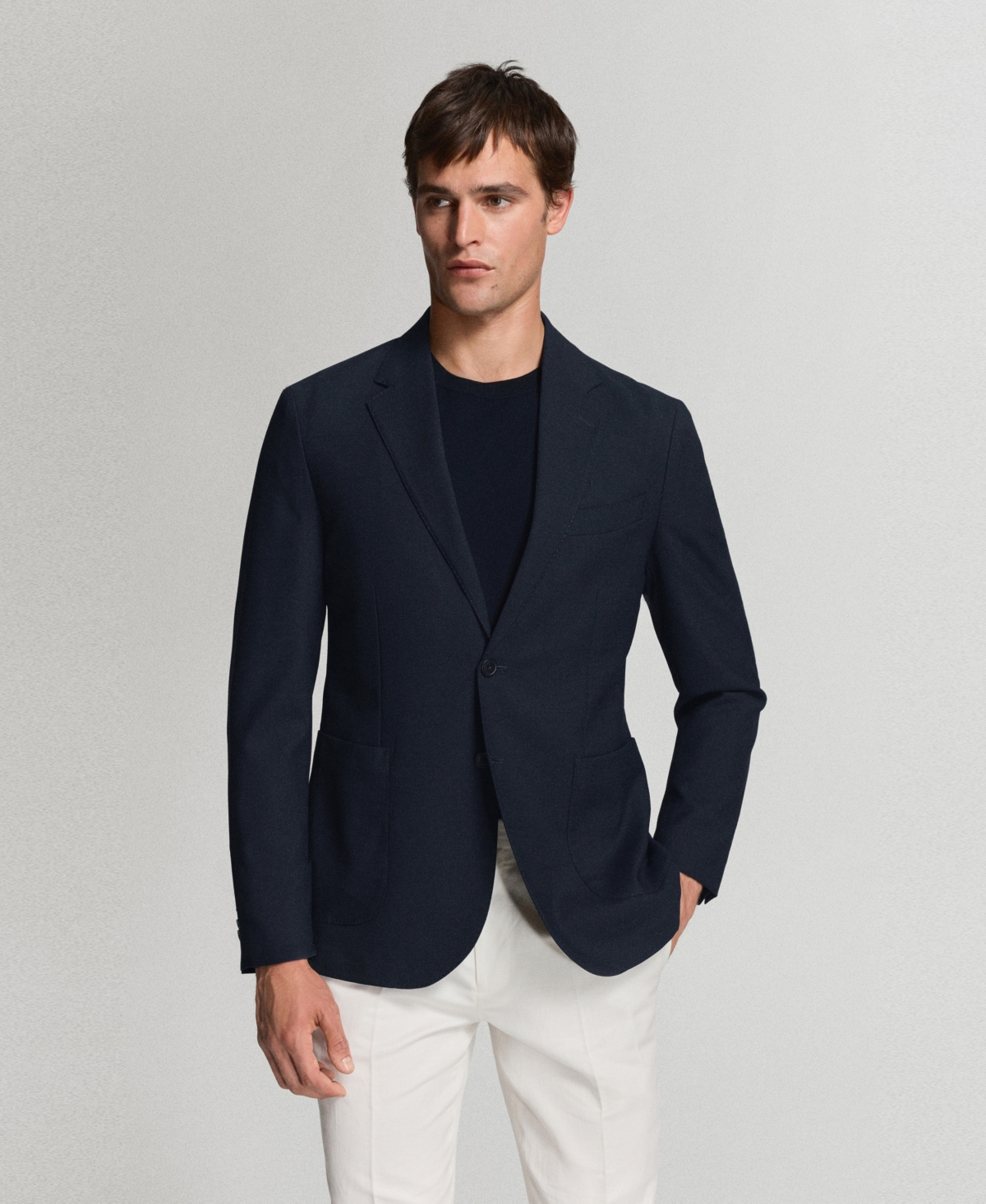 Click here for Mango Mens Pockets Slim-Fit Blazer - Navy prices