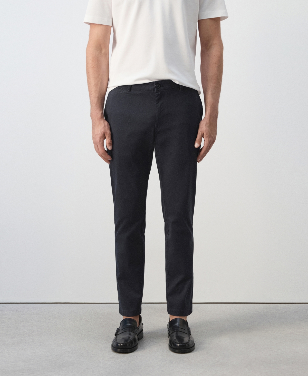 Click here for Mango Mens Prato Cropped Tapered Chino Pants - Off... prices