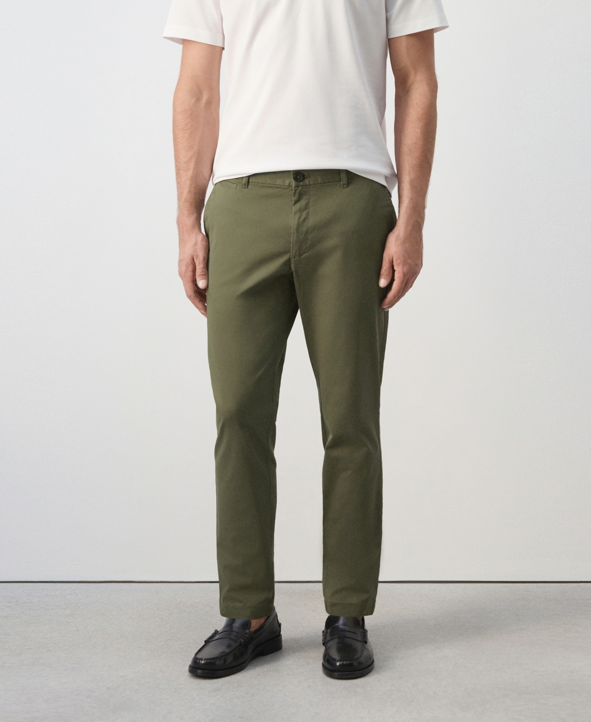 Click here for Mango Mens Prato Cropped Tapered Chino Pants - Kha... prices