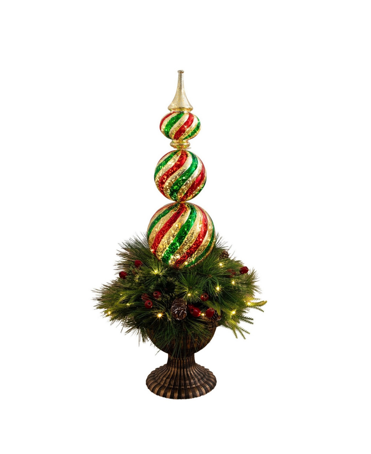 Click here for Nearly Natural 3 Pre-Lit Artificial Christmas Fini... prices