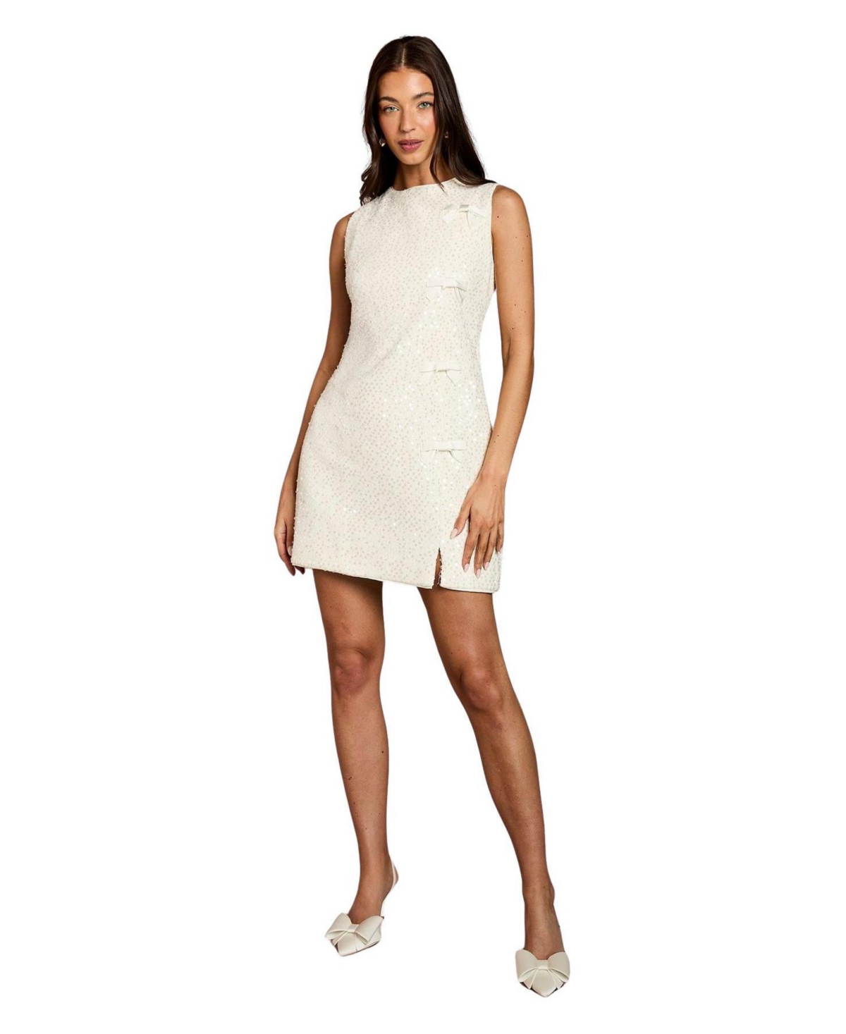 Click here for Coast Womens Sequin Bow Detail Mini Shift Dress -... prices