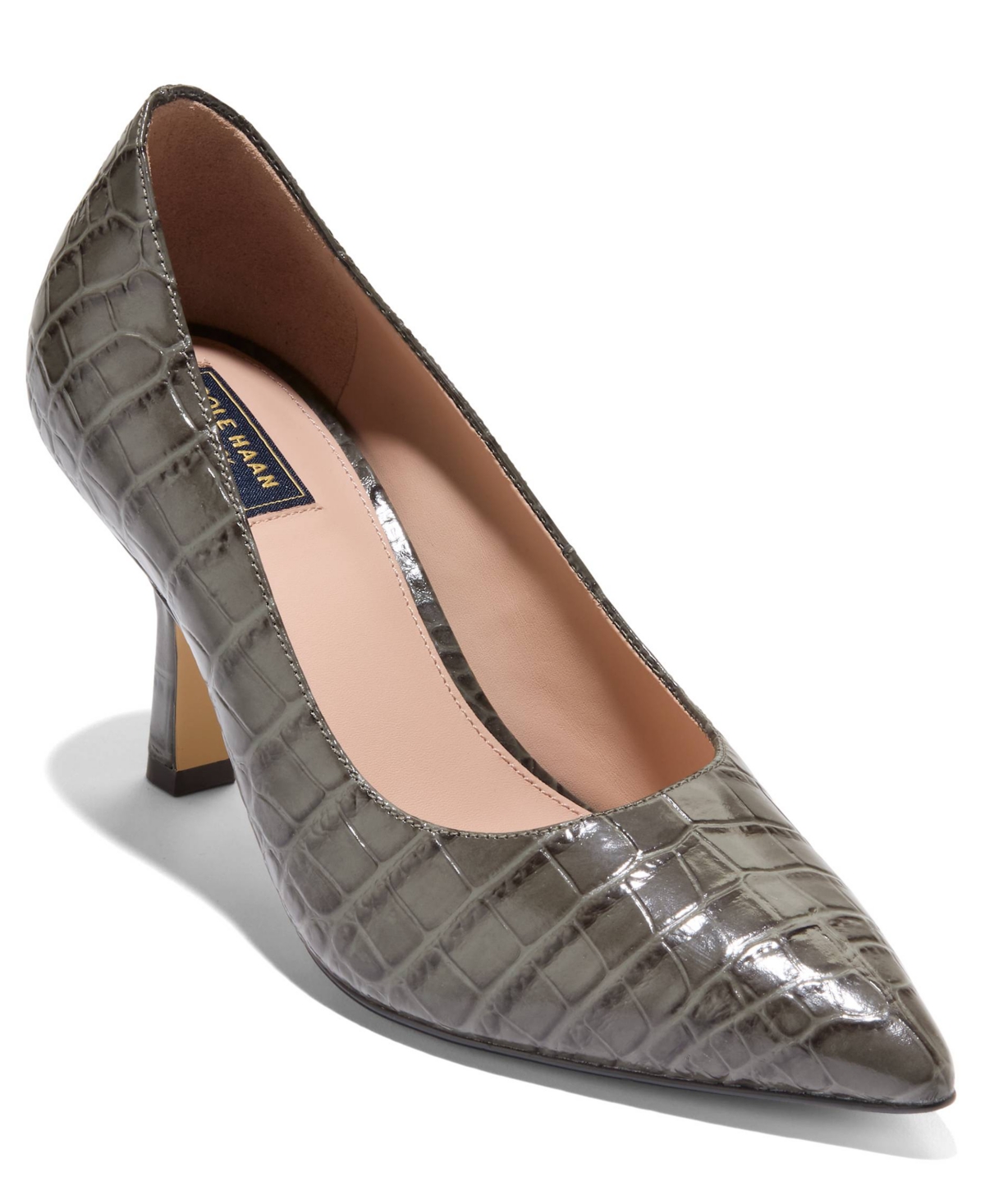 Click here for Cole Haan Womens Hansell Slip-On Pumps - Deep Oliv... prices
