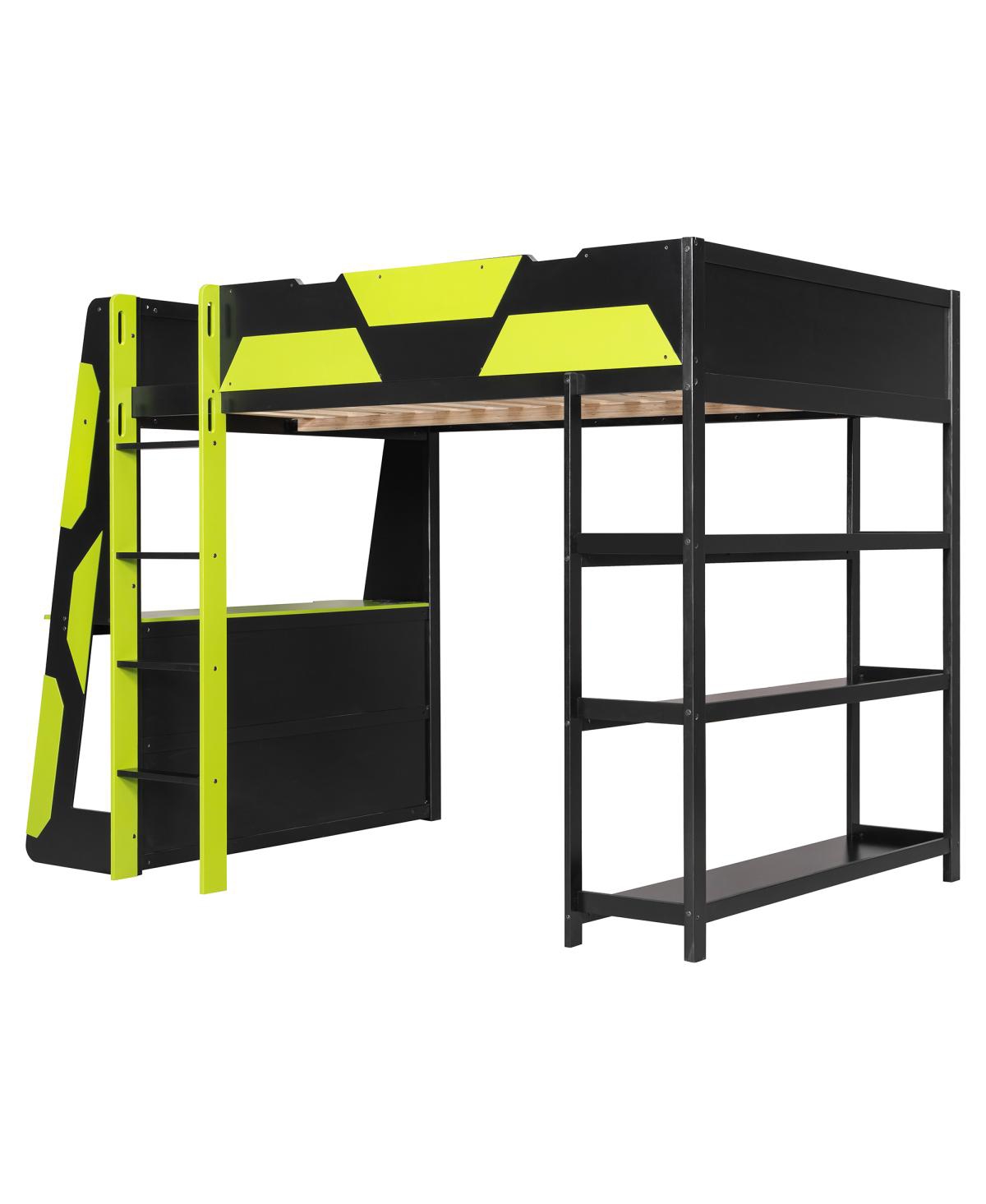 Click here for Streamdale Furniture Gaming Loft Bed with Desk  Sh... prices