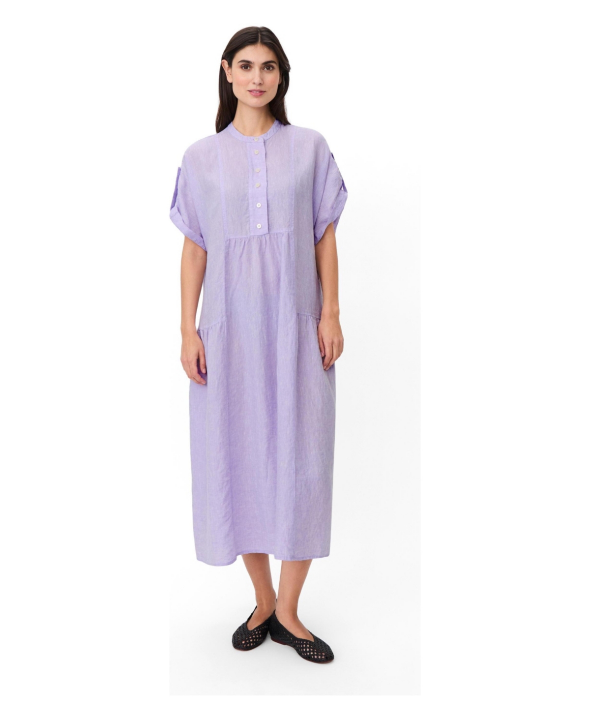Click here for Masai Copenhagen Womens Mandarin Collar Short-Slee... prices
