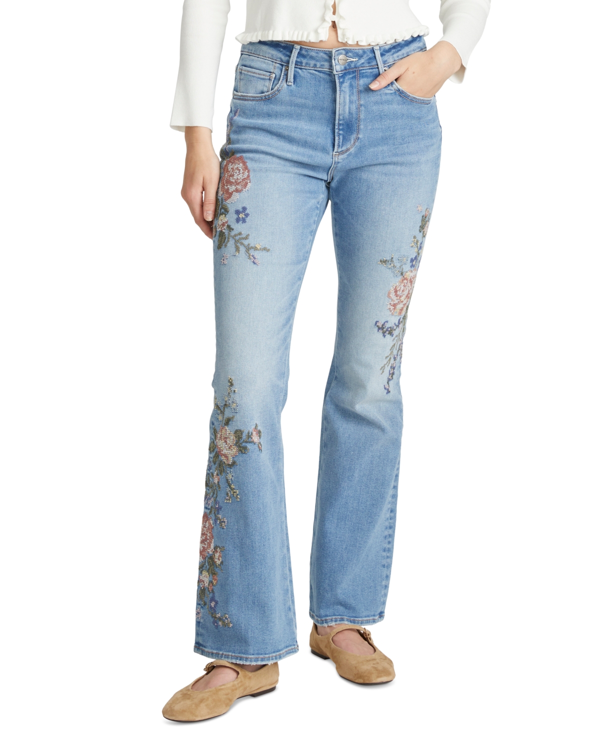 Click here for Driftwood Womens Floral Needlepoint Embroidered Je... prices