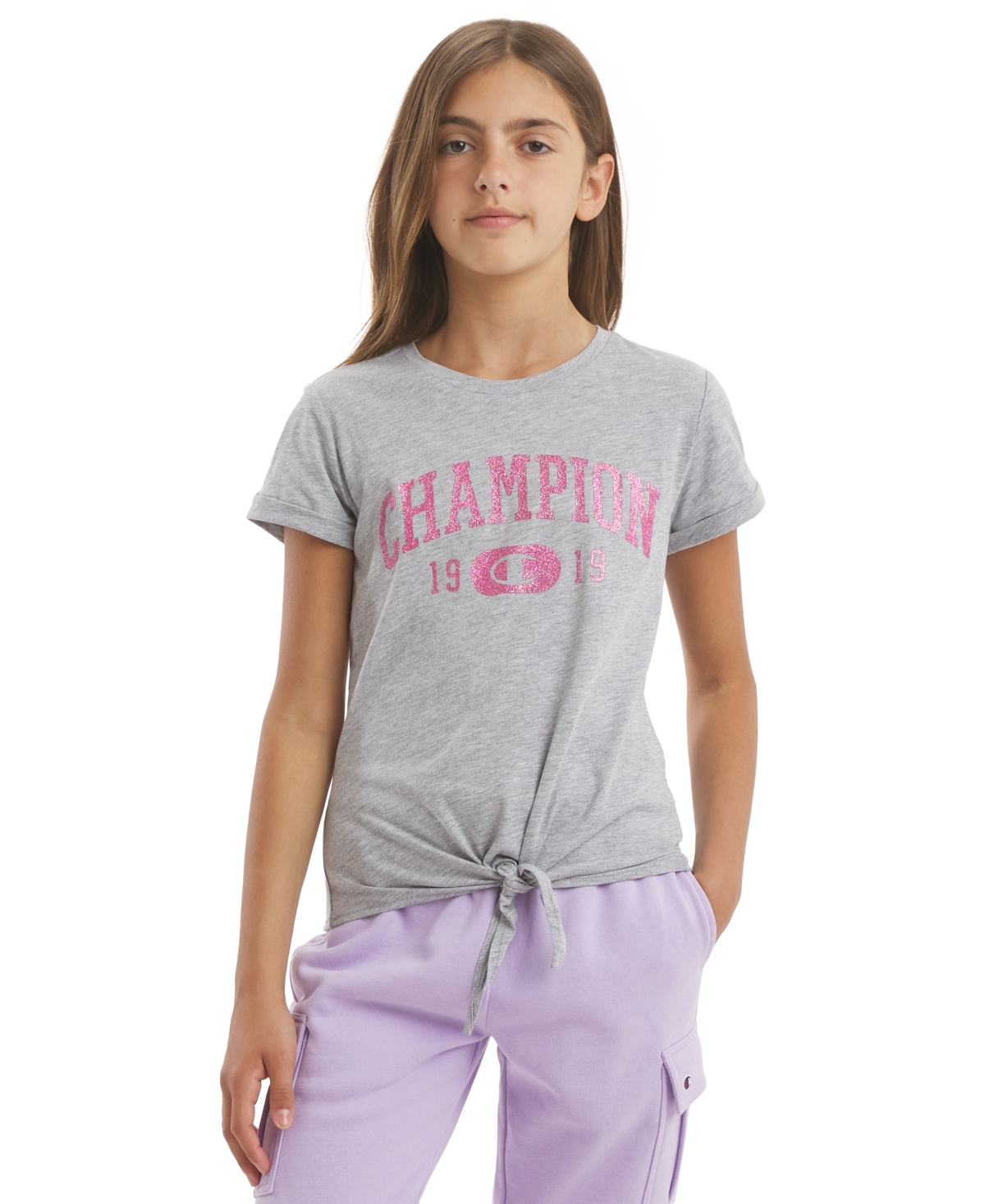 Click here for Champion Girls 7-16 Tie Front Graphic Short-Sleeve... prices