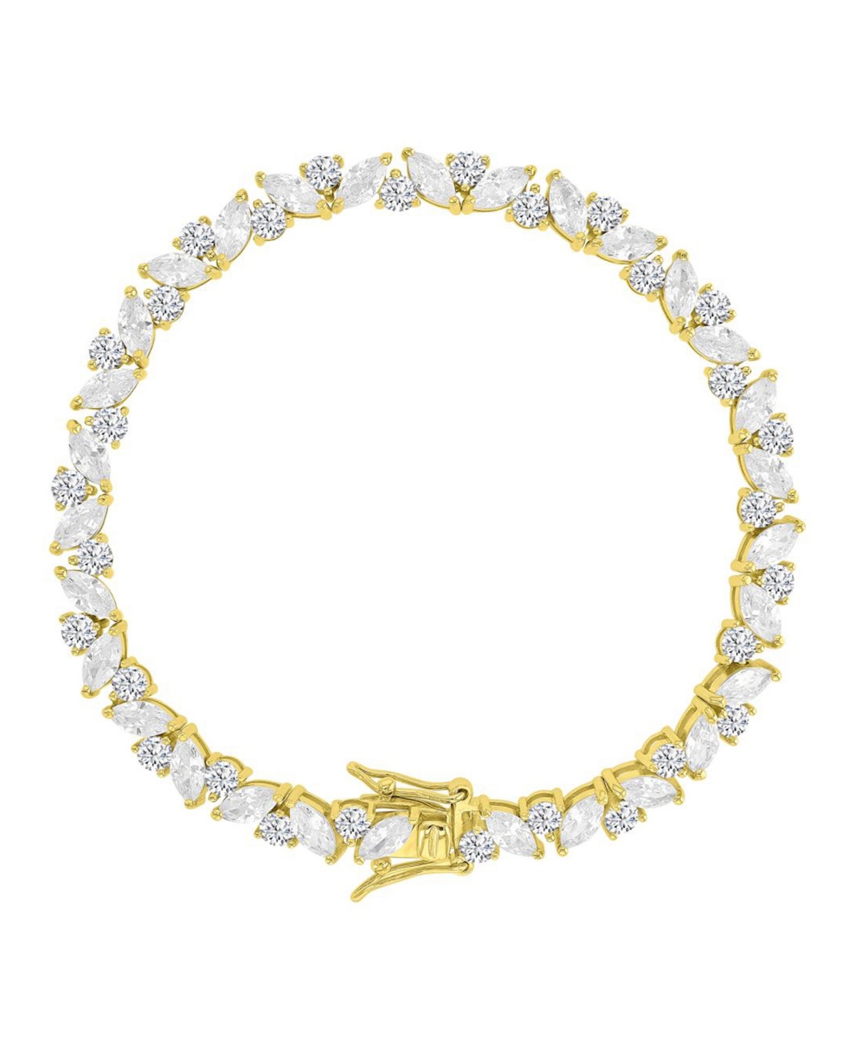 Click here for Macys 14k Gold-Plated Slim Crystal Tennis Bracelet... prices