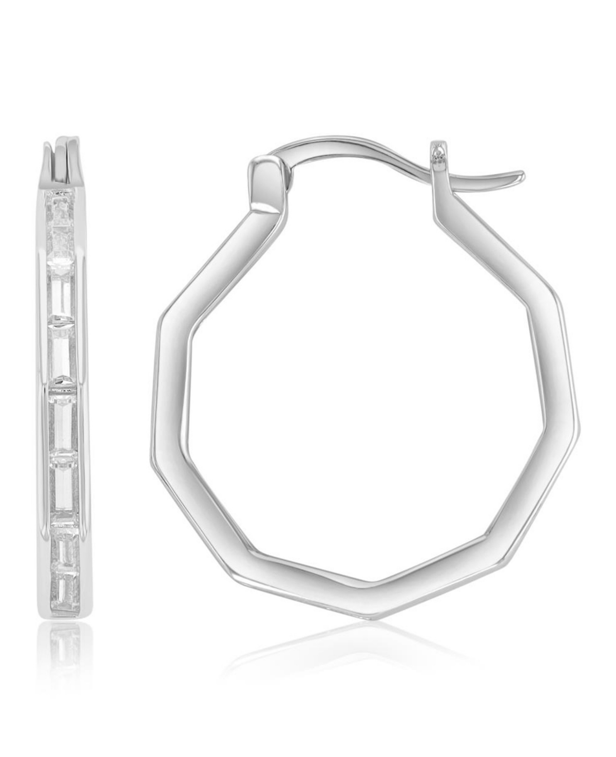 Click here for Macys 14k Gold-Plated Thin Baguette Hoop Earrings... prices