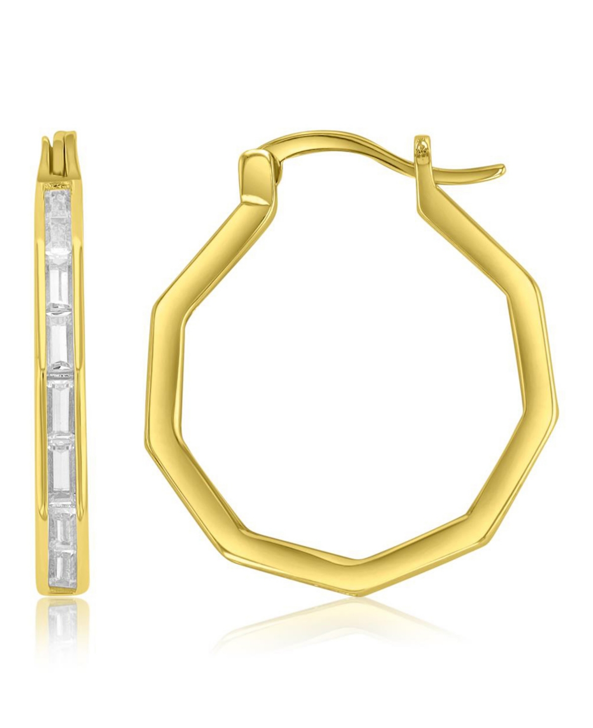 Click here for Macys 14k Gold-Plated Thin Baguette Hoop Earrings... prices
