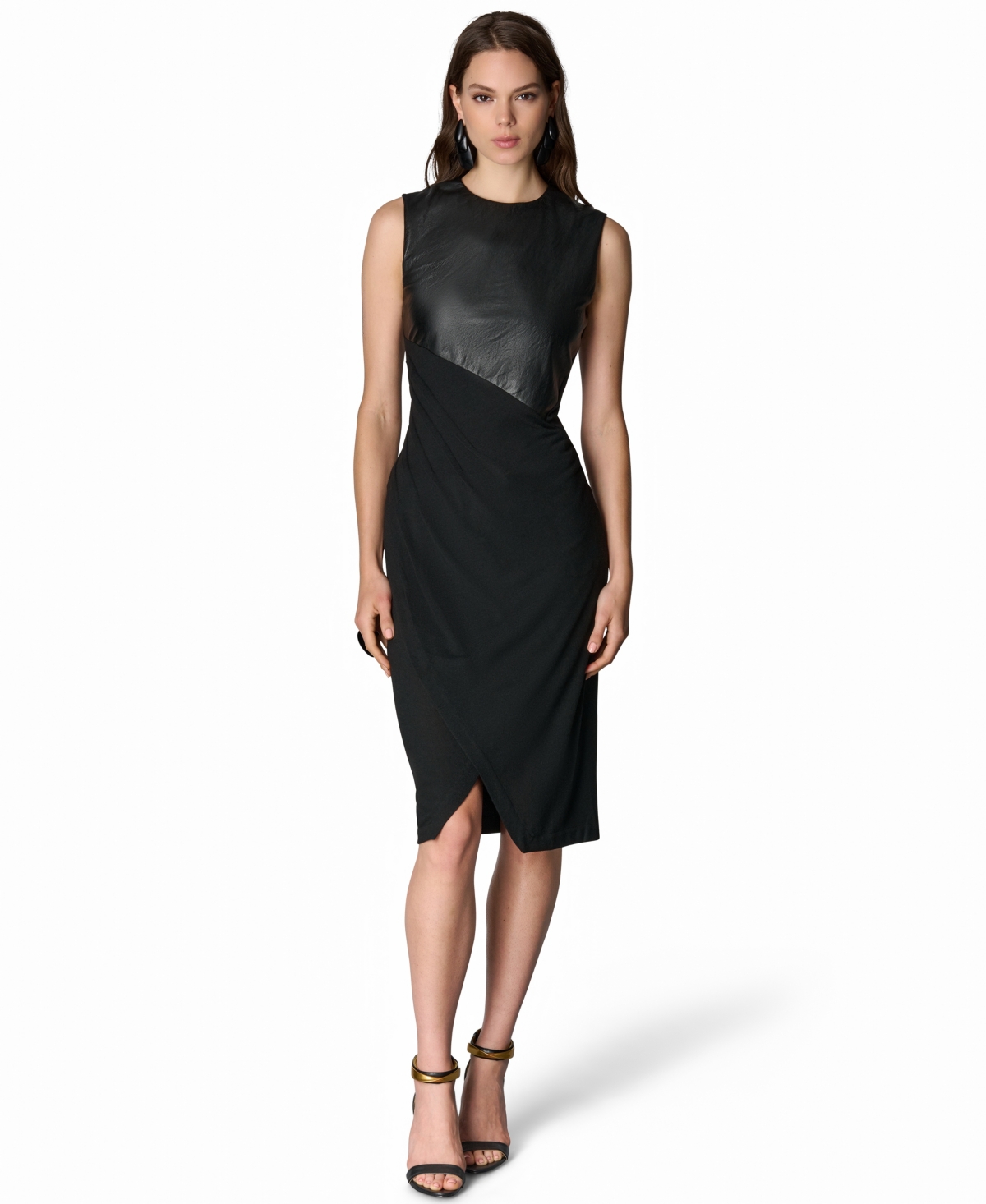 Click here for Donna Karan New York Womens Sleeveless Mixed-Media... prices