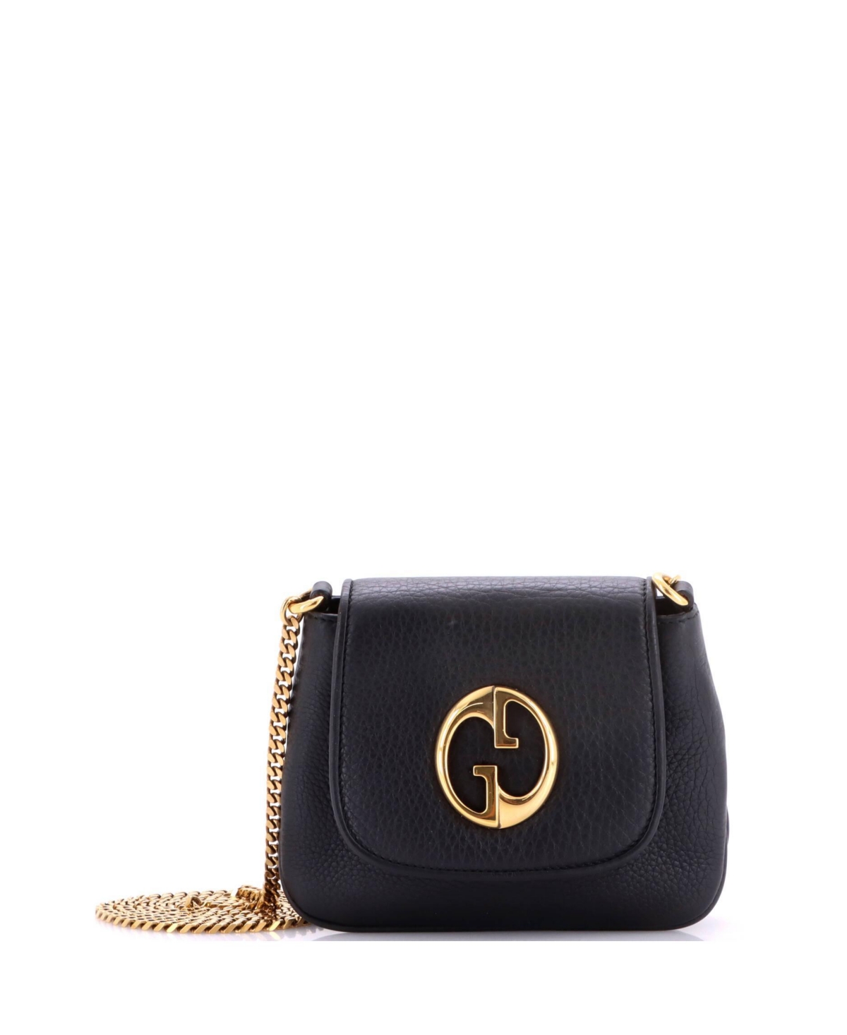 Click here for Pre-Owned Gucci Small 1973 Chain Shoulder Bag Leat... prices