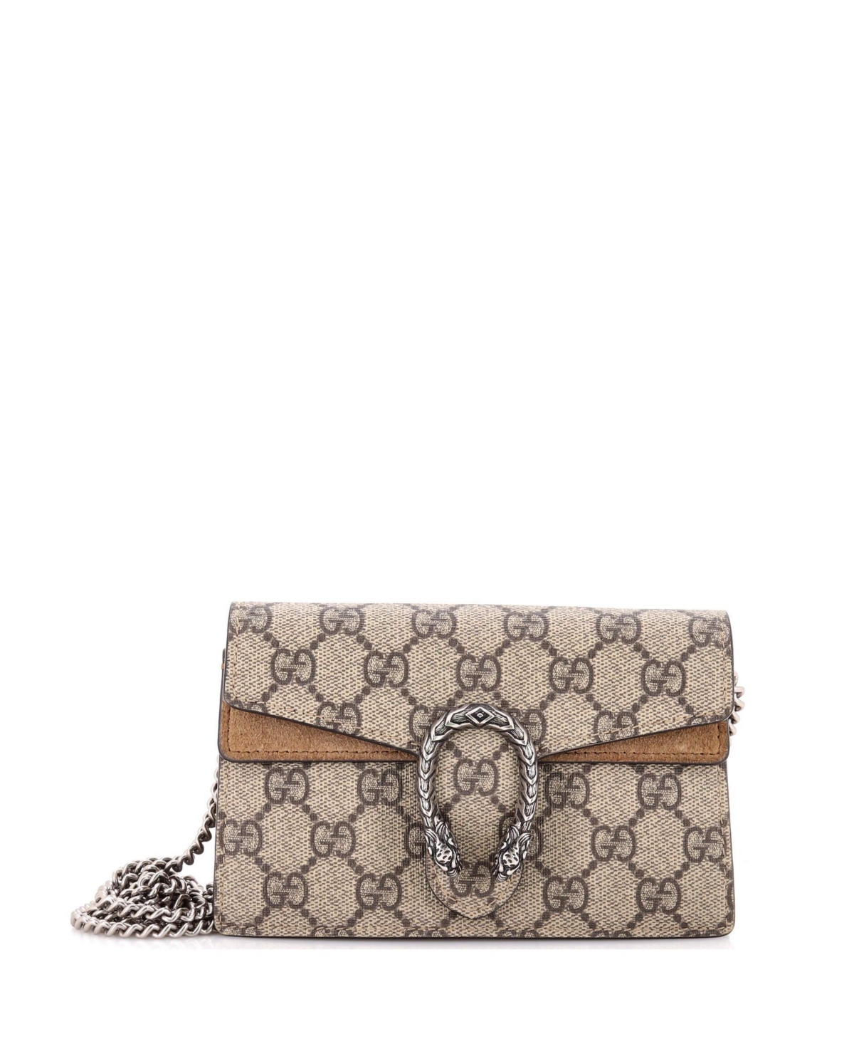 Click here for Pre-Owned Gucci Super Mini Dionysus Bag Gg Coated... prices